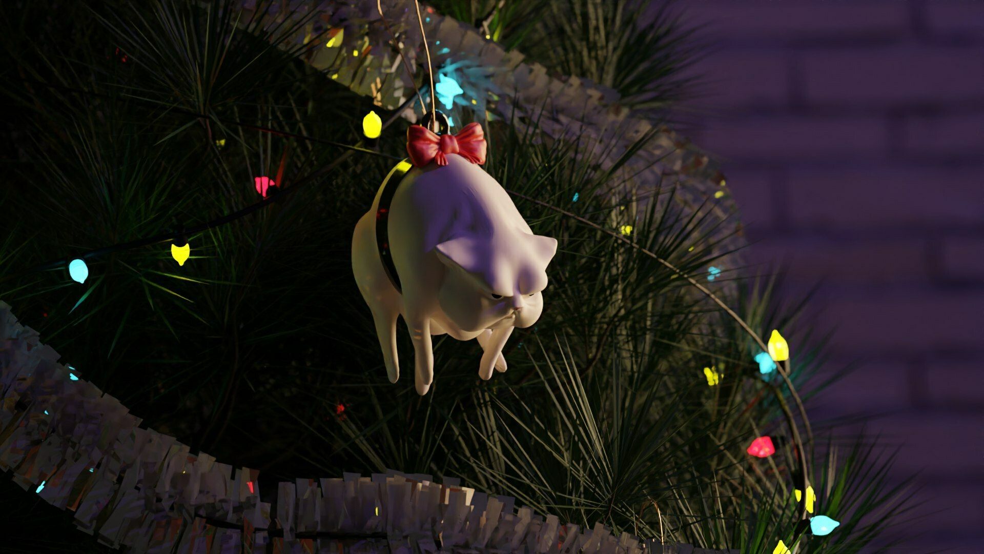 MOCHI CAT CHRISTMAS TREE ORNAMENTS 3D Models Download Creality Cloud mochi-cat-christmas-tree-ornaments-3d-models-download-creality-cloud