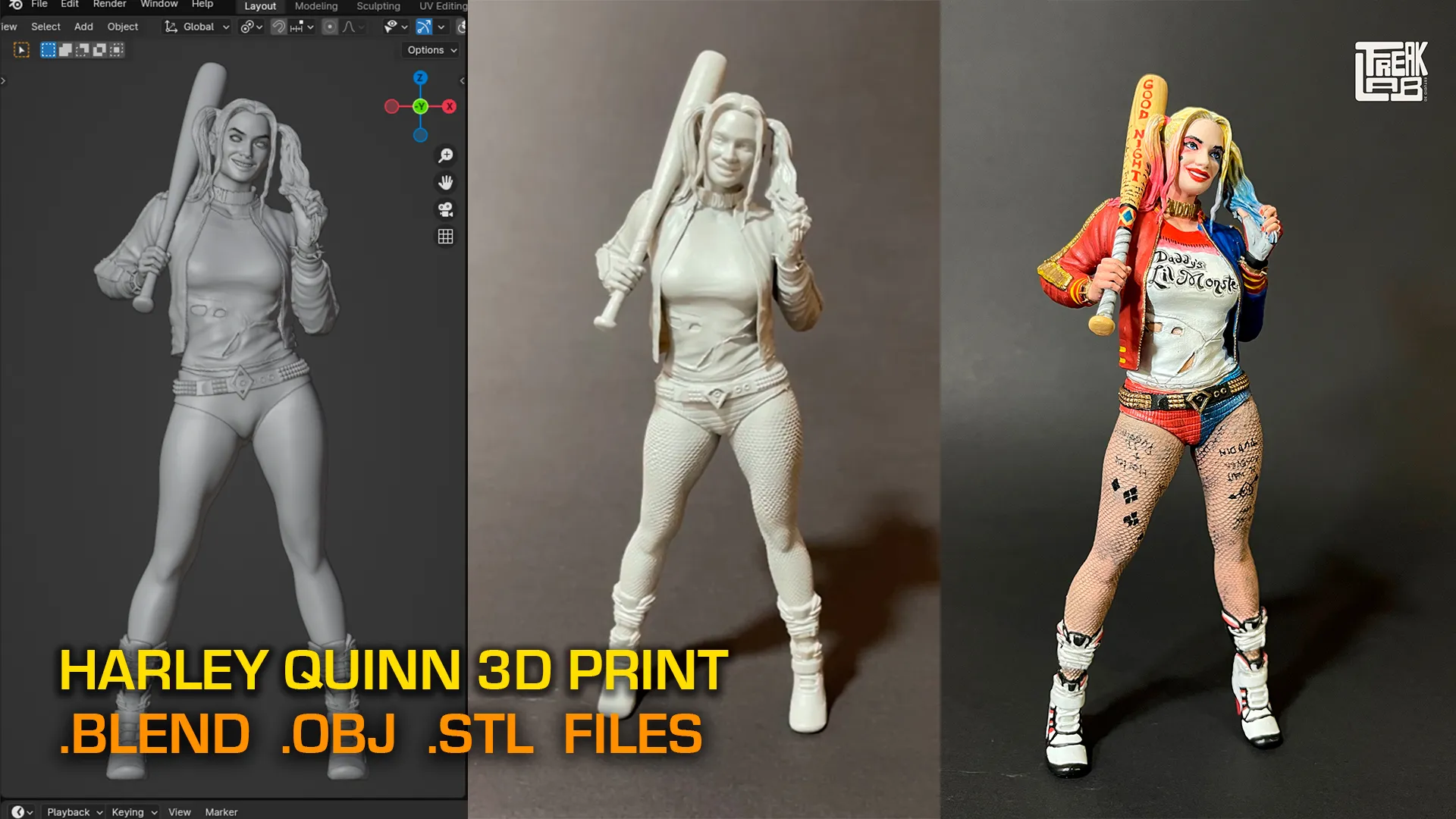Harley Quinn | Download de modelos 3D | Creality Cloud