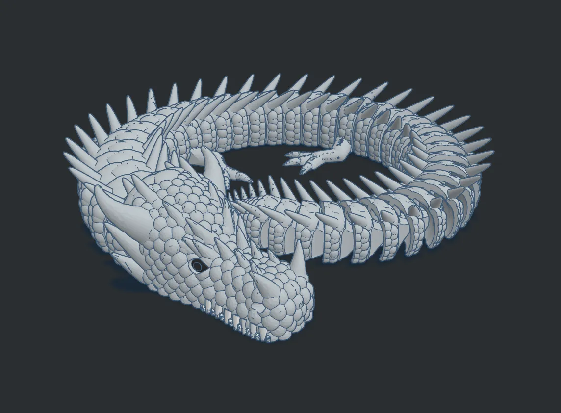 Other STL Download - Articulated Winter Dragonby Benjamin 🐍🐍🐍