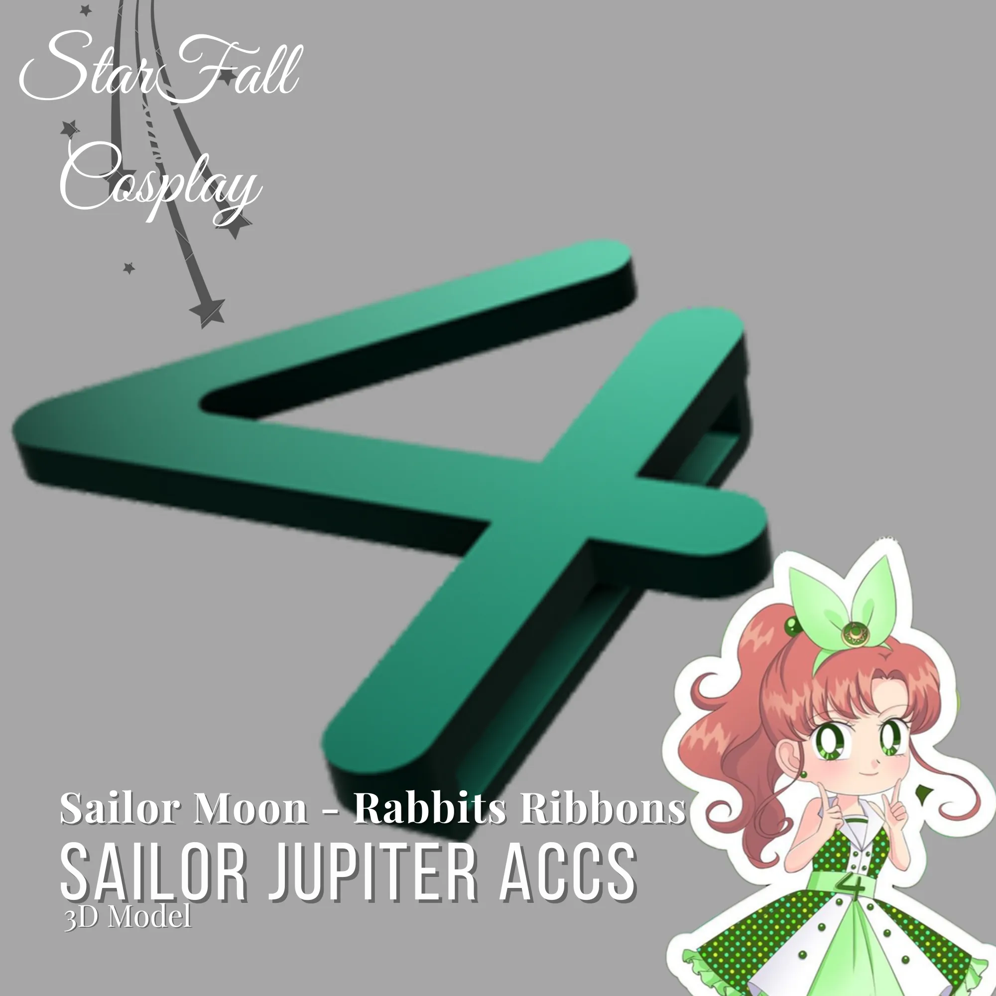 Cosplay STL Download - Jupiter Rabbit Ribbon Cosplay Accessoriesby ...