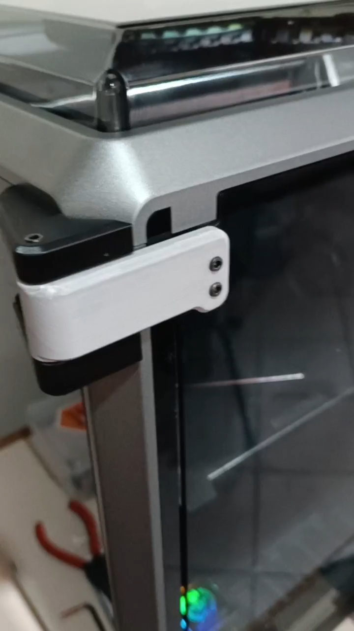 Creality K1 door hinge. Printed on Ender 3 Pro. ABS black and gray ...