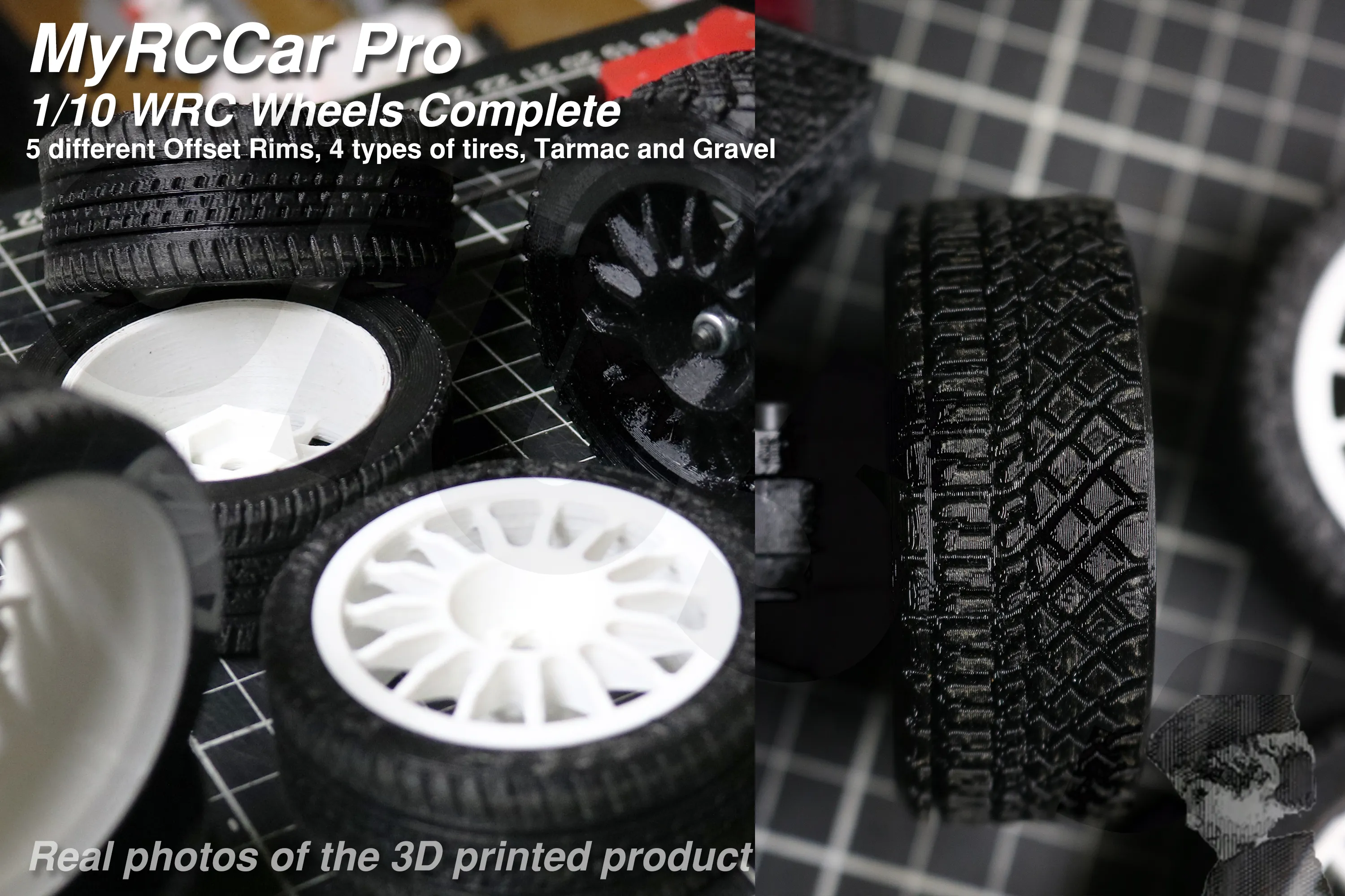 Vehicle Parts STL Descarga - MyRCCar WRC Wheels 1/10 Complete, 5 Rims ...