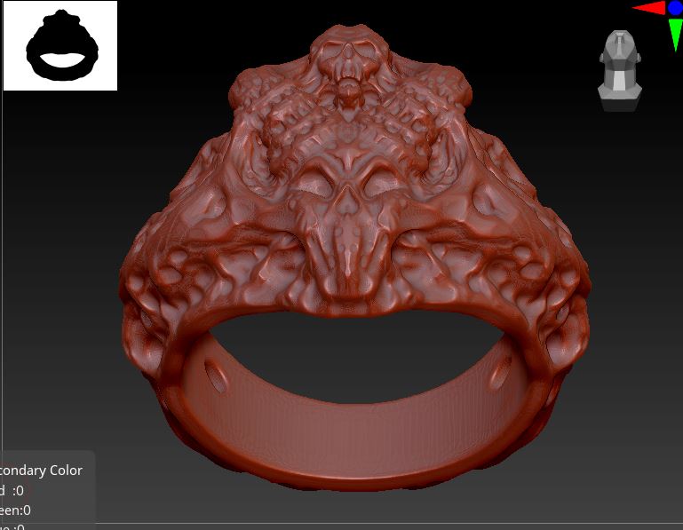 skull-ring | 3D models download | Creality Cloud