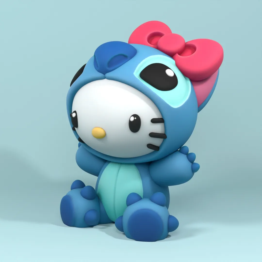 gratuita Characters & Creatures STL Descarga - hello kitty stitch ...