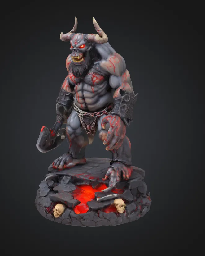 Characters & Creatures STL Descarga - demonic troll boss game rpg ...