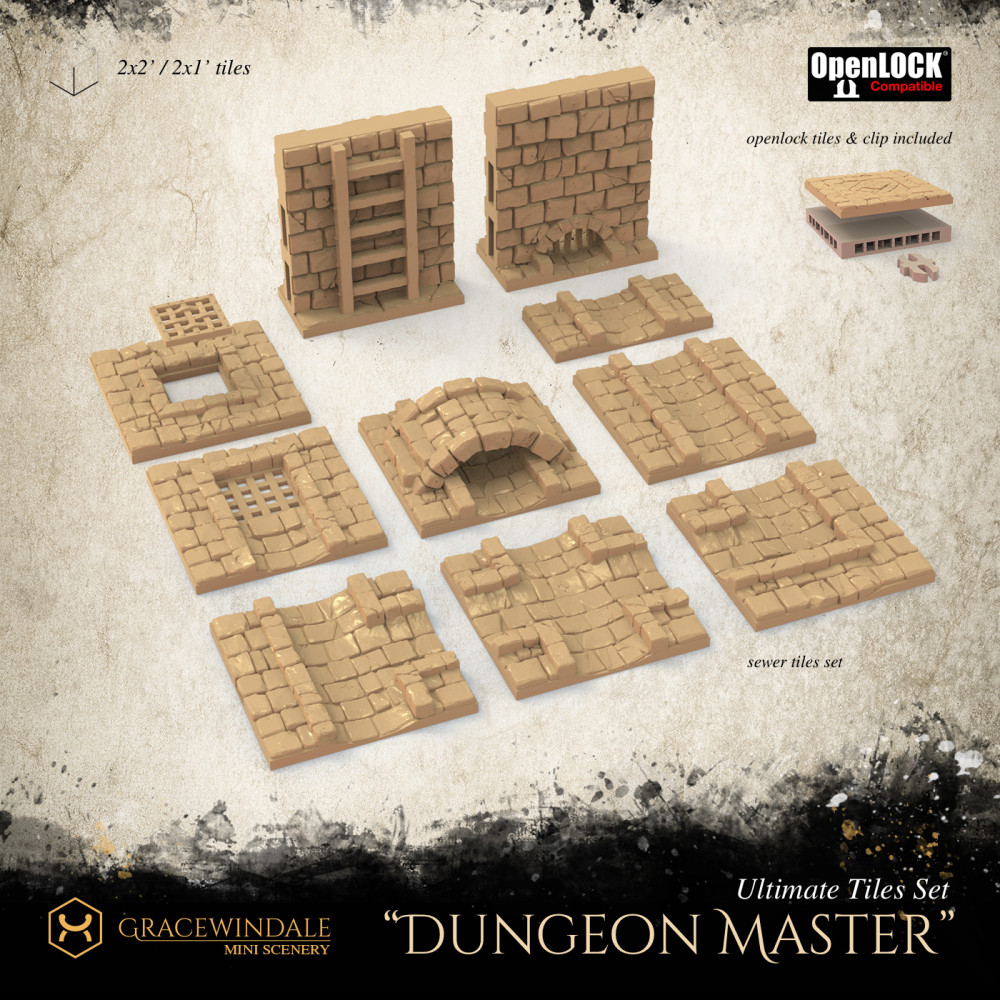 "Dungeon Master" Ultimate Tile Set | 3D models download | Creality Cloud