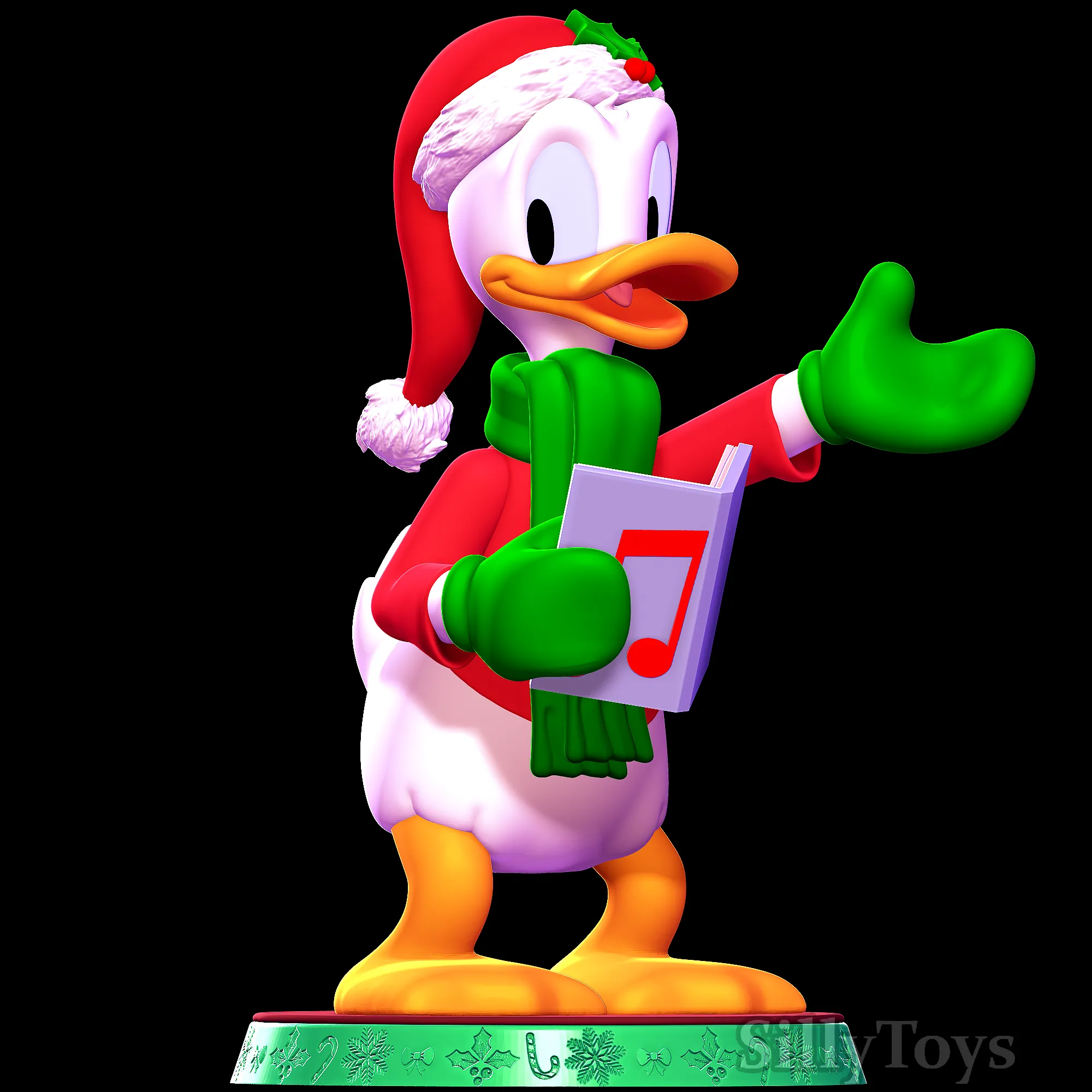 Characters & Creatures STL Download - Donald Duck Christmasby SillyToys