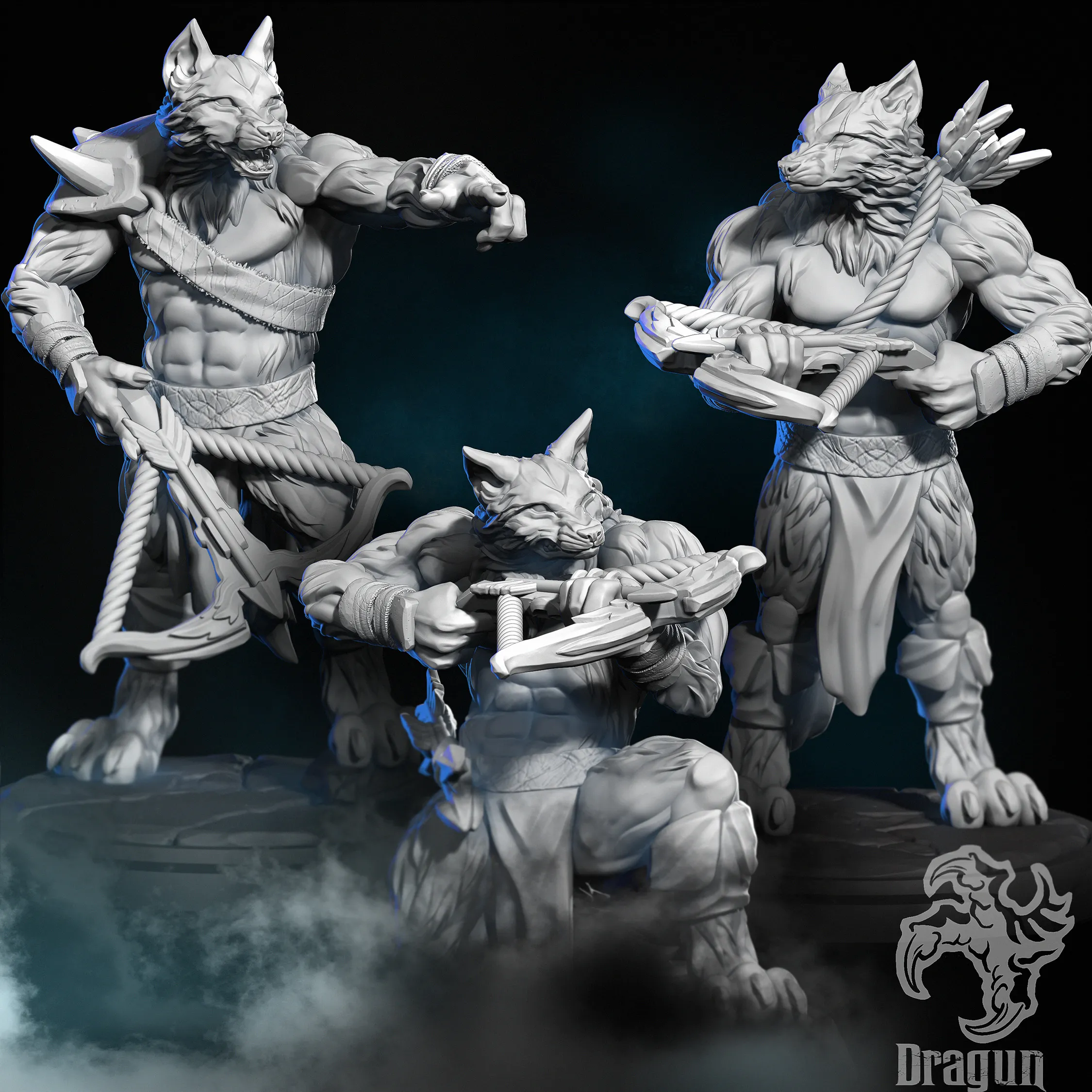 Other STL Download - Wolfmen 1, 2 and 3by Dragun Studios