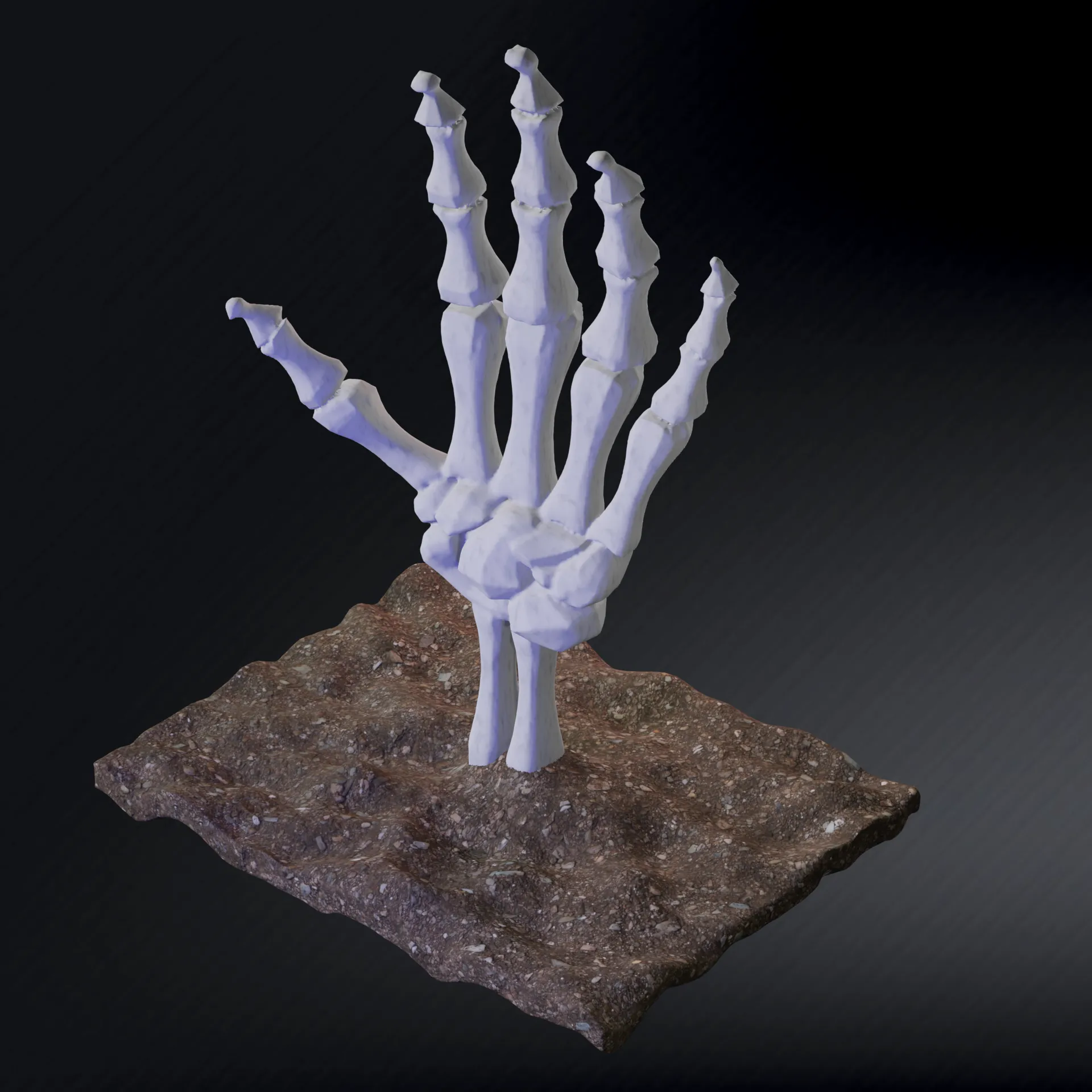 Digital Art STL Download - Skull Hand Spooky / Halloween Ornamentby ...