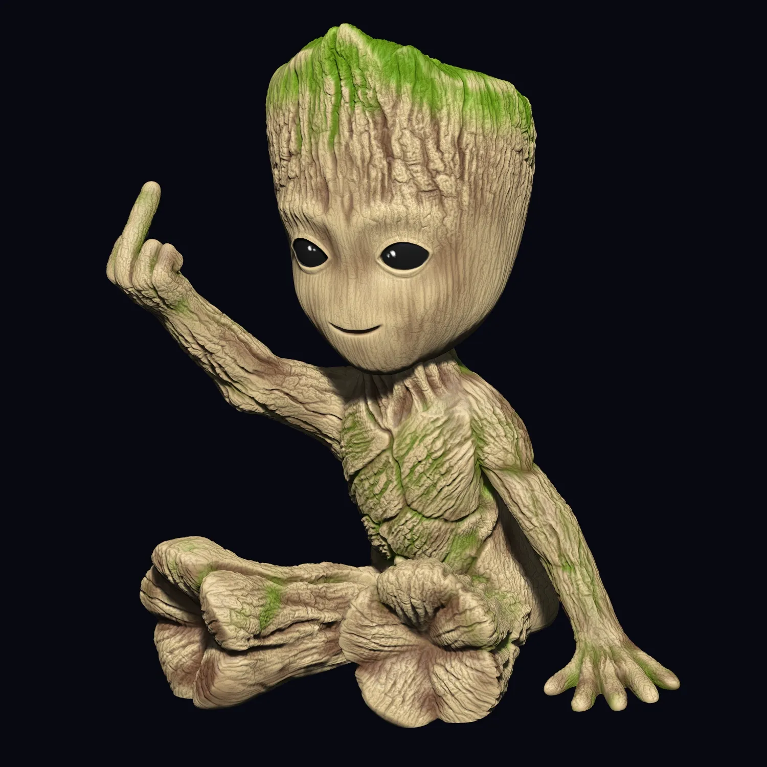 Characters & Creatures STL Download - Middle Finger Grootby ArtistVN