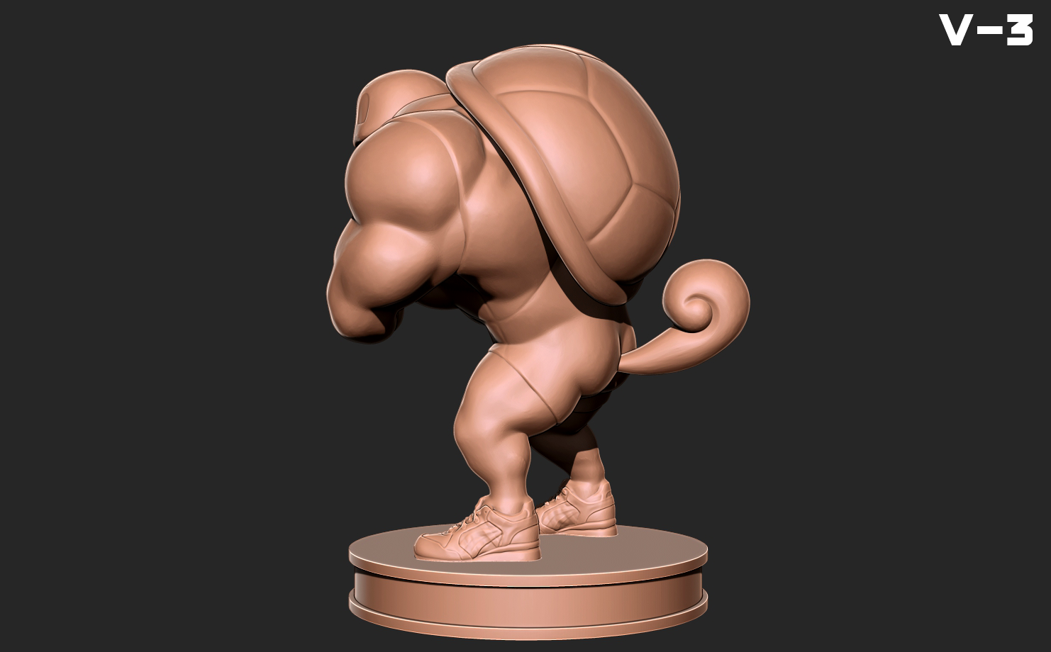 Squirtle bodybuilder V-3 - Pokemon 3D print model | 3D models download ...