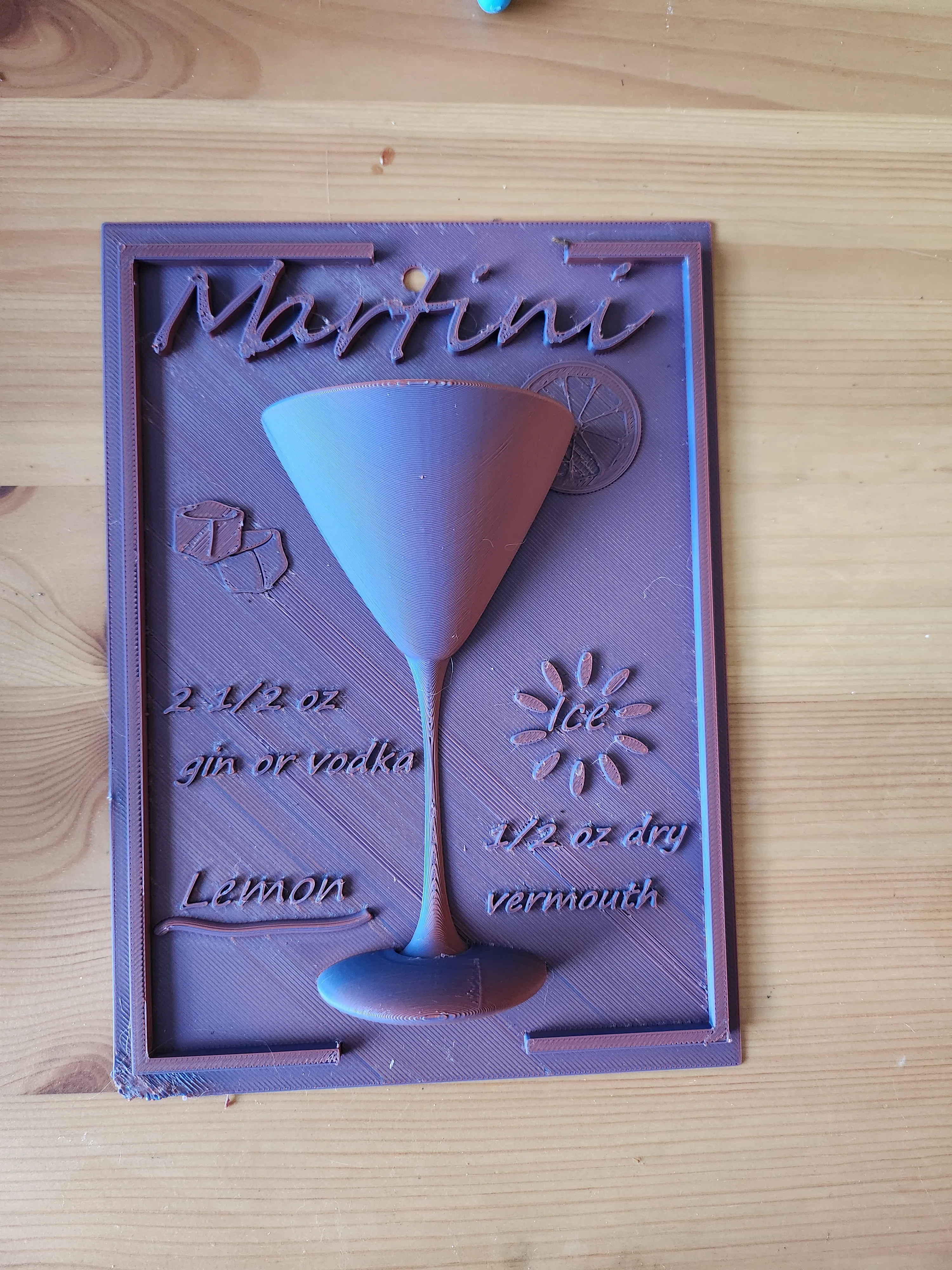 Digital Art STL Download - Cocktail 3D Wall Art Decorby Jadeandherbrush