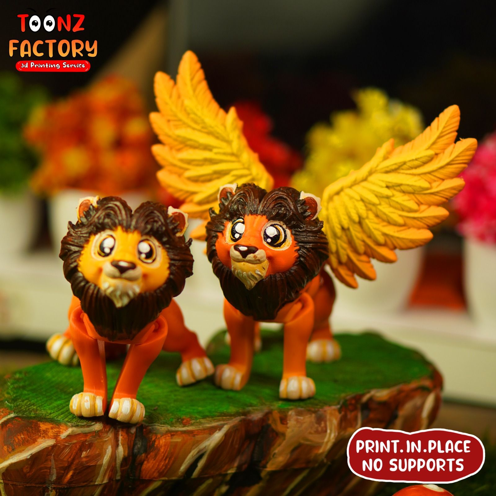 CUTE FLEXI LION AND WINGED LION ARTICULATED | 3D models download ...