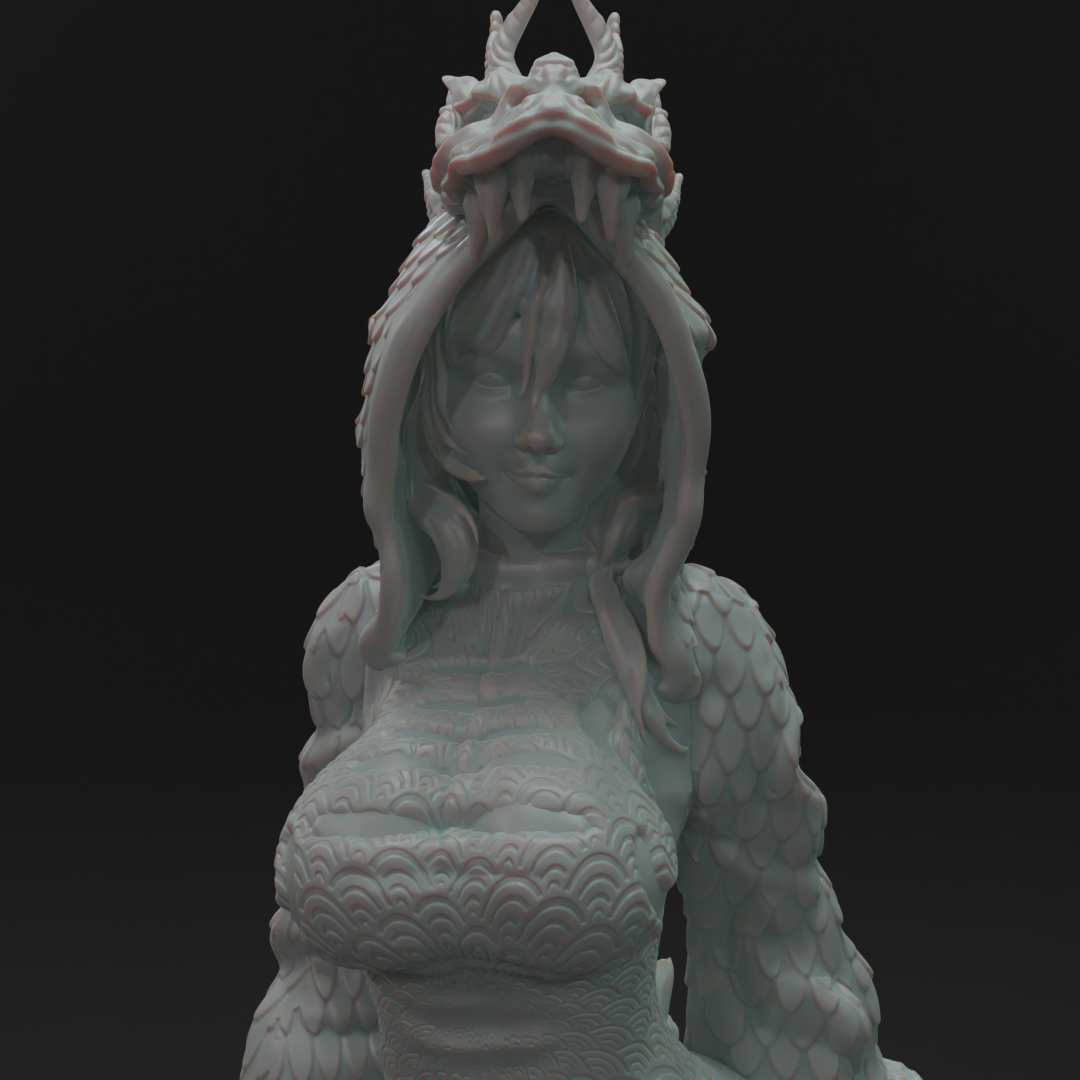 Creality Cloud Exclusive Model Chinese Dragon Girl 3d Models