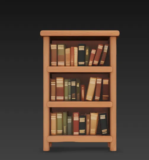 Props & Terrain STL Download - 4X Bücherregal / bookshelfby Brainbits3D