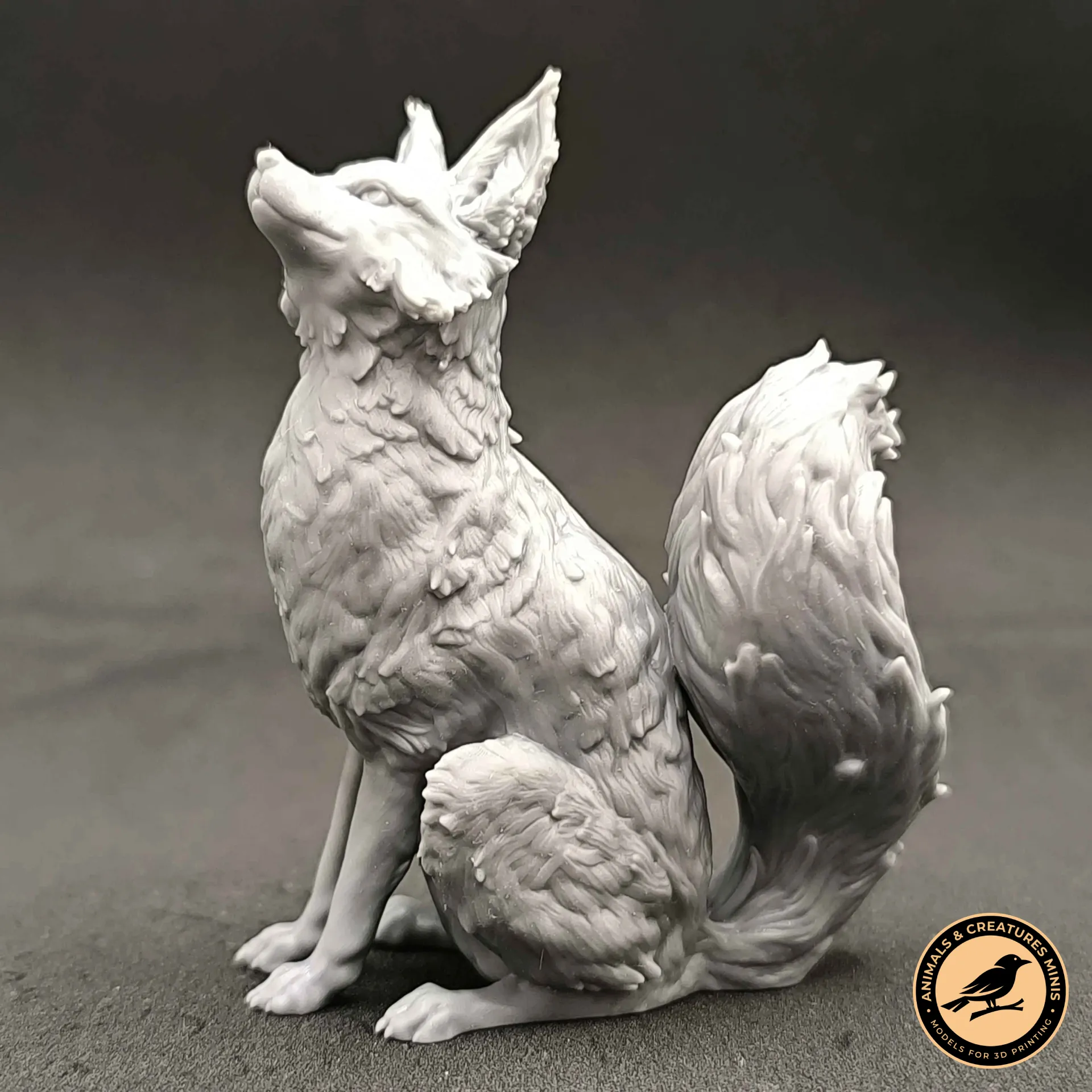 Characters & Creatures STL Download - Sitting foxby YellowDay