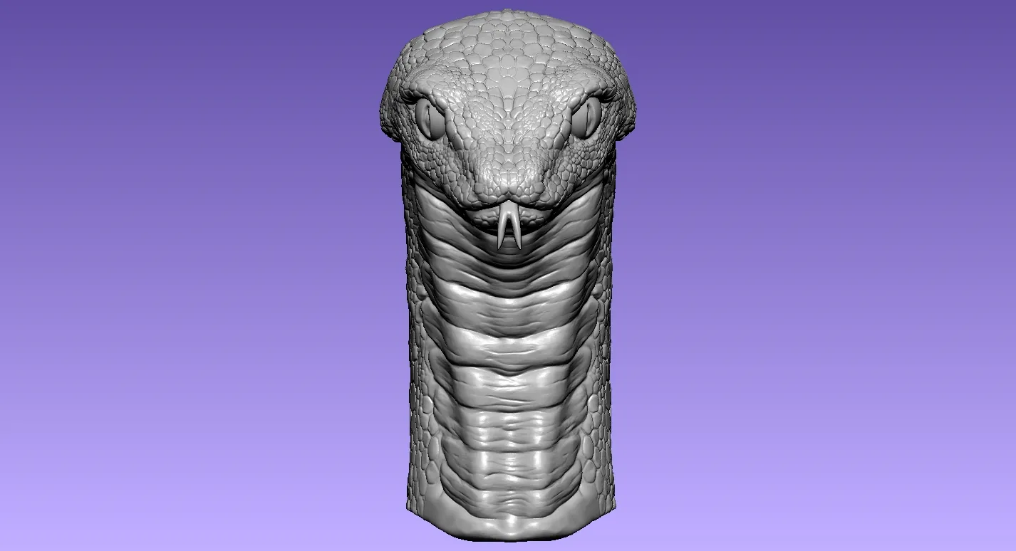 Characters & Creatures STL Download - Ancient snake head model - 3D ...