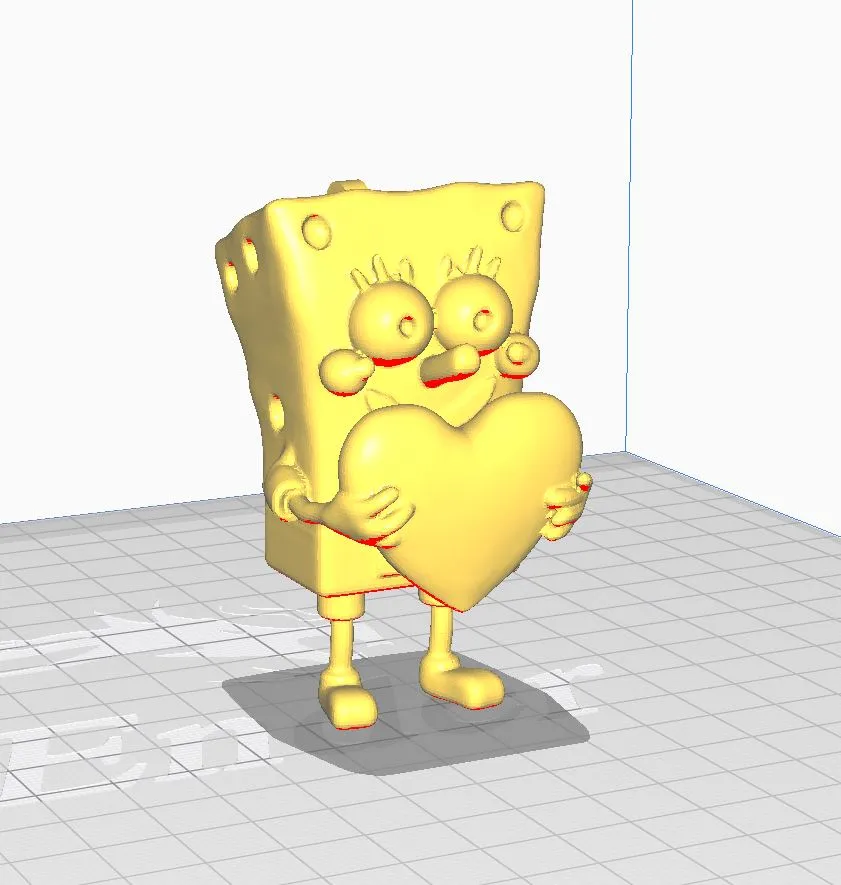 SpongeBob valentine Keychain | 3D models download | Creality Cloud