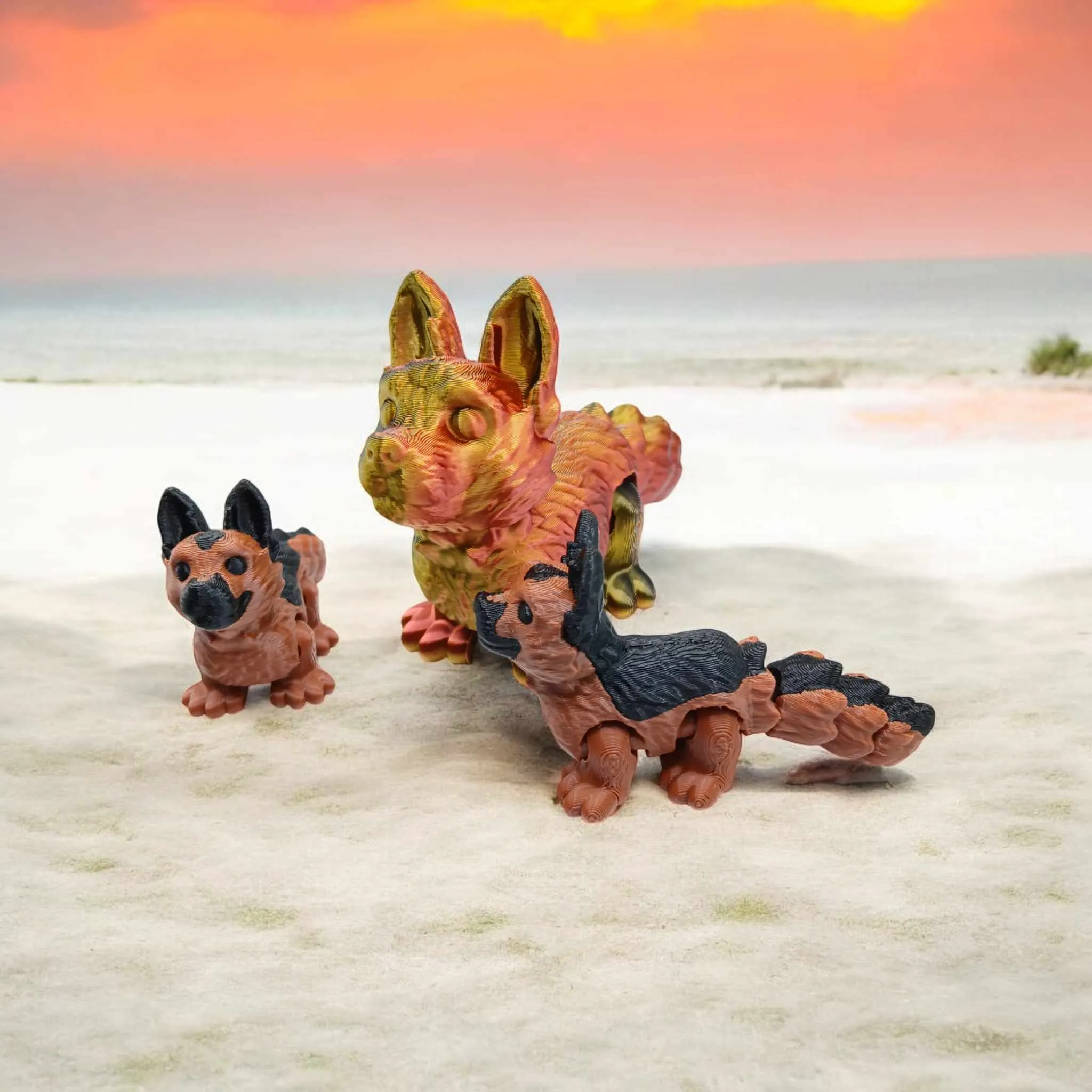 Characters & Creatures STL Download - German Sheperd Pupby The Dragons Den