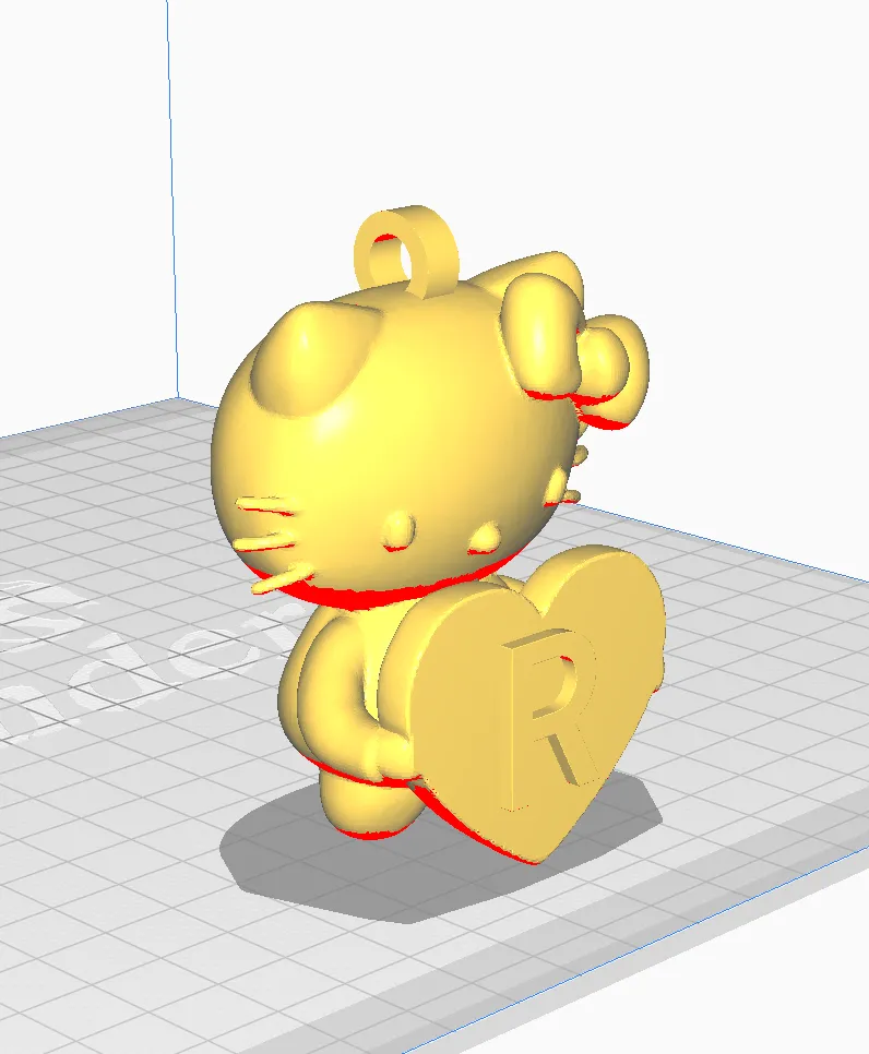 Other STL Download - hello kitty valentine keychainby XP3Design