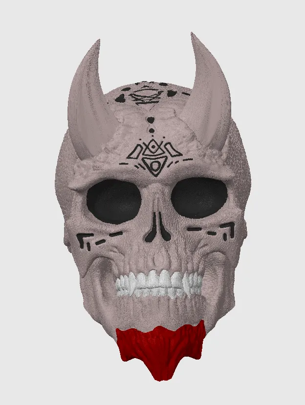 Characters & Creatures STL Download - Demon Skullby Mr3DBeast