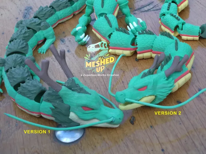 Articulated Shenron Dragon Toy V2 3d Models Download Creality Cloud