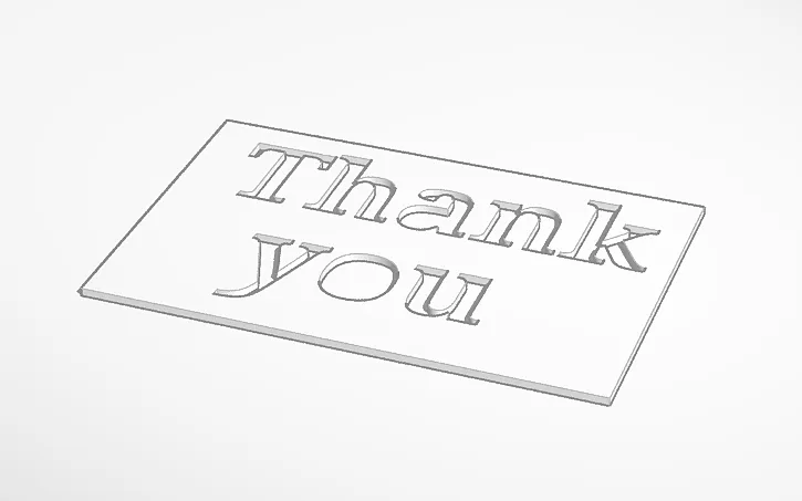 3D Printer Files | 3MF File | Thank you card | Creality Cloud