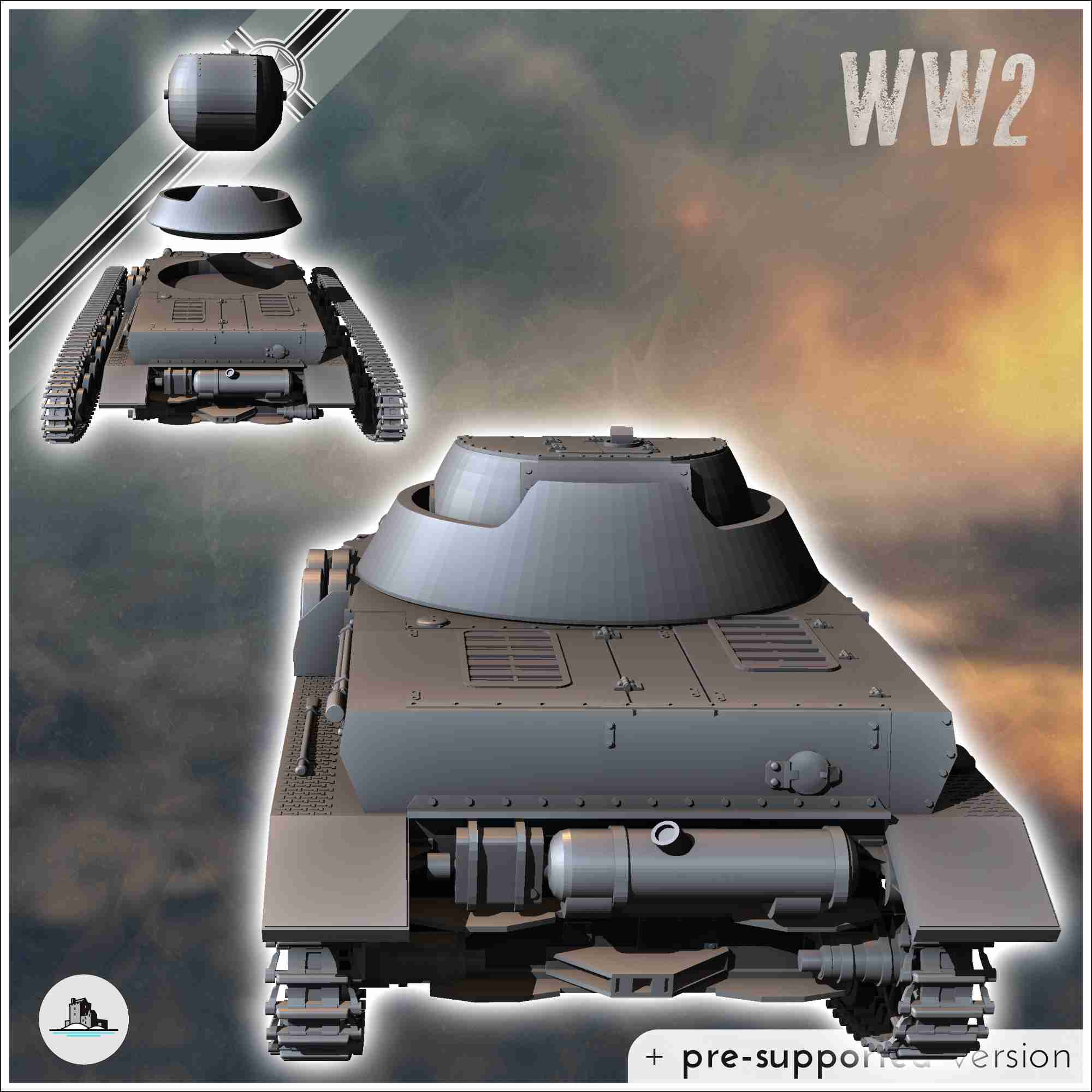 Flakpanzer IV AA Kugelblitz - miniatures tank ww2 flames war | 3D ...