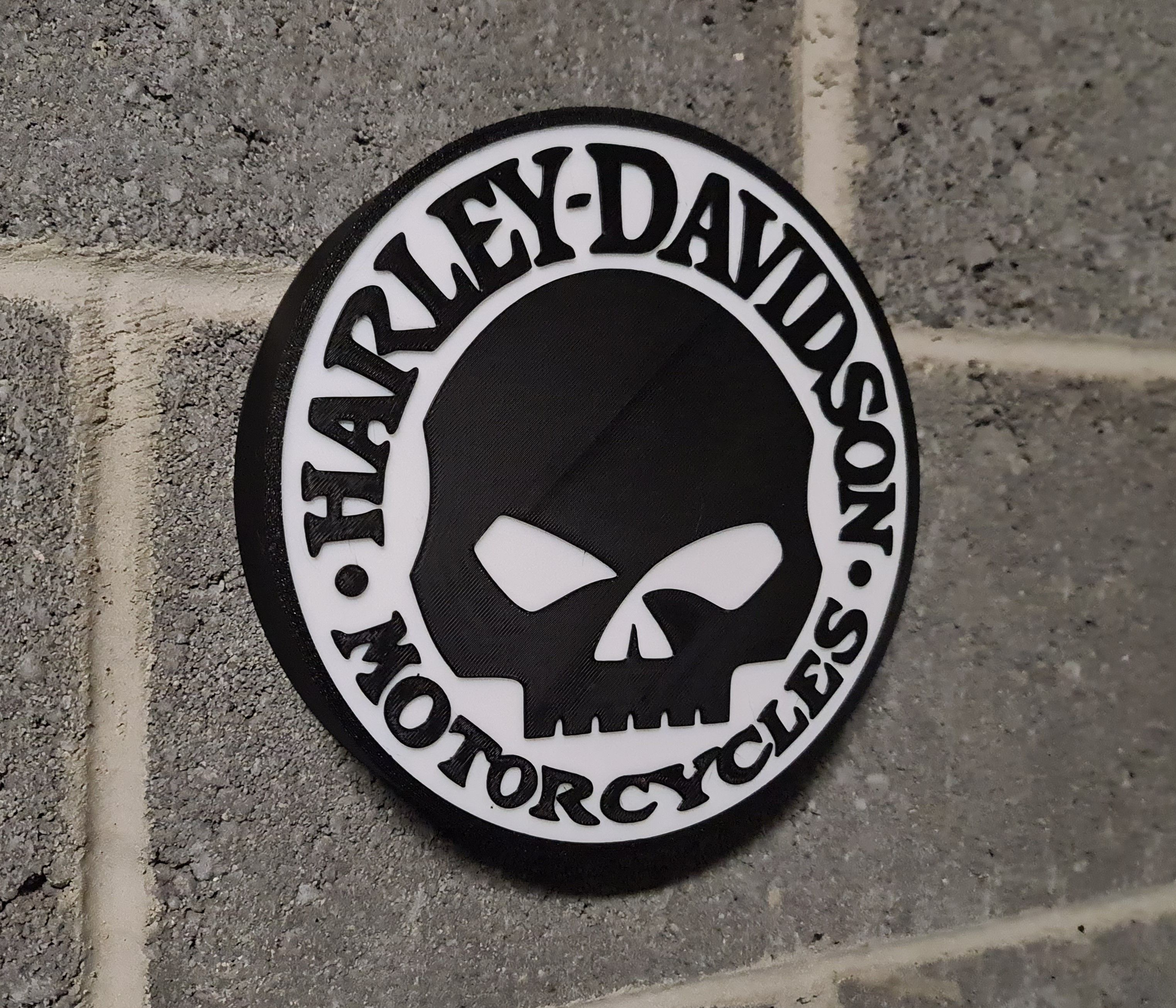 Harley Davidson Skull Motorcycles LED Boxlight Wall Mounted | 3D models ...