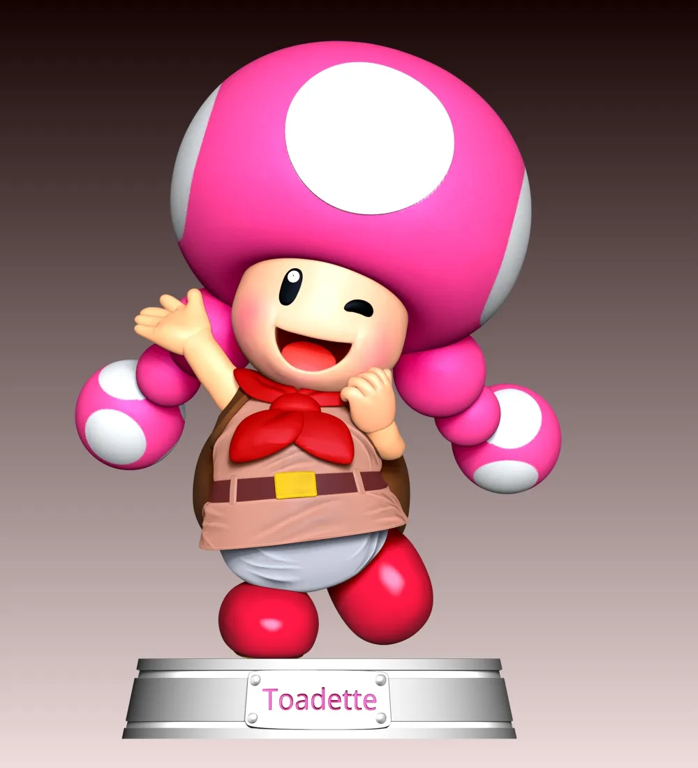 Characters & Creatures STL Descarga - Toadette - Mario - LoveModels