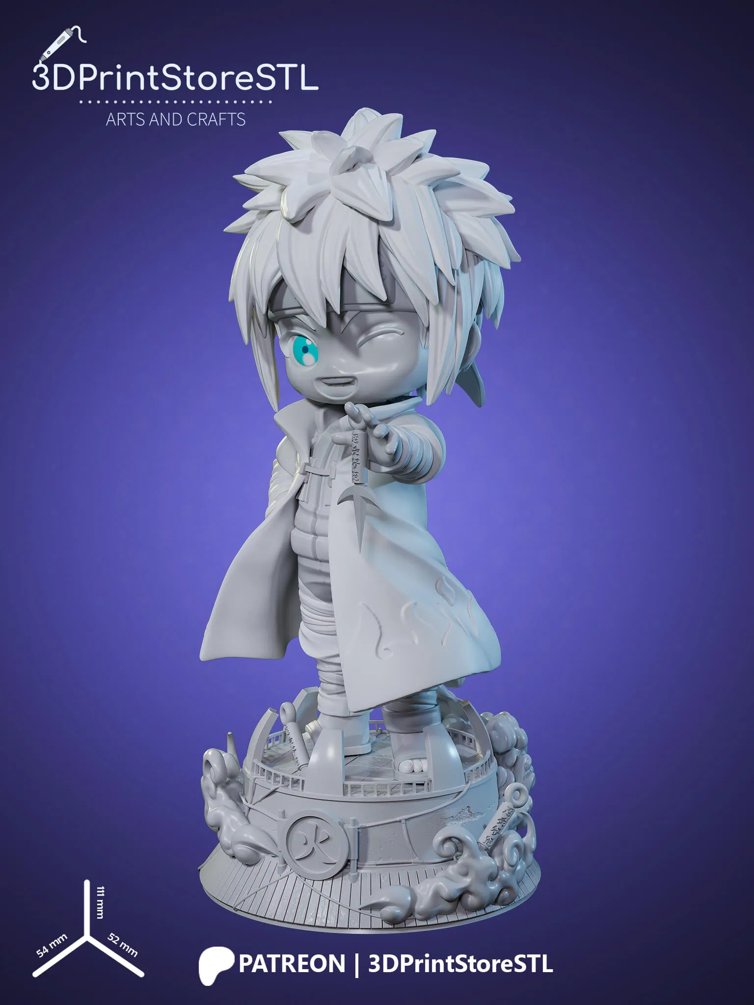 Characters & Creatures STL Download - Namikaze Minato - Anime Fan - STL ...