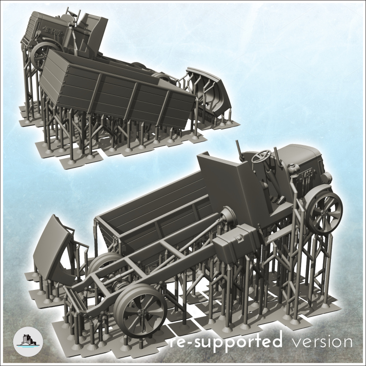 1915 Daimler B-Type Lorry - terrain WW1 scenery historical