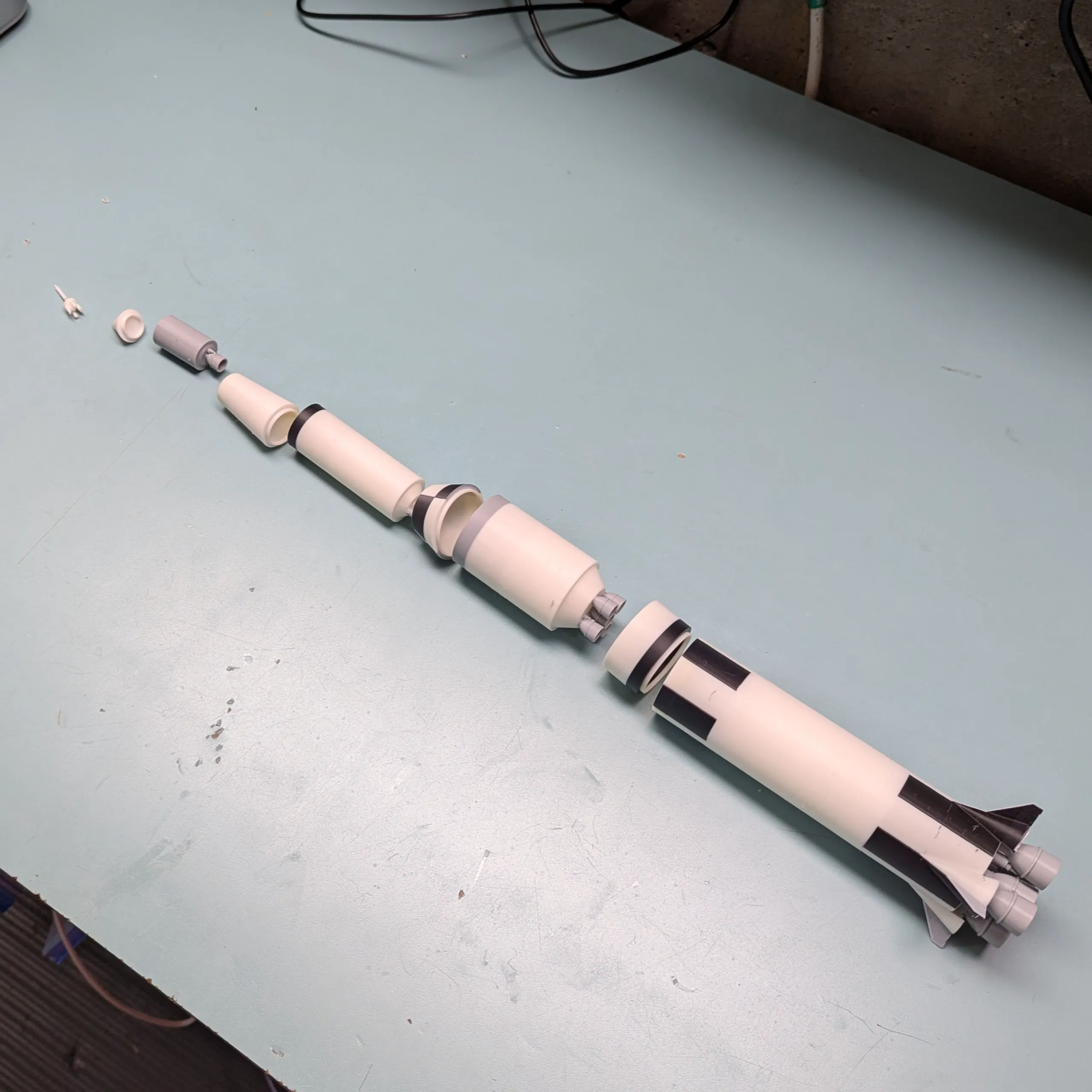 3D Printer Files | 3MF File | Saturn V – Stacking Stages Model ...