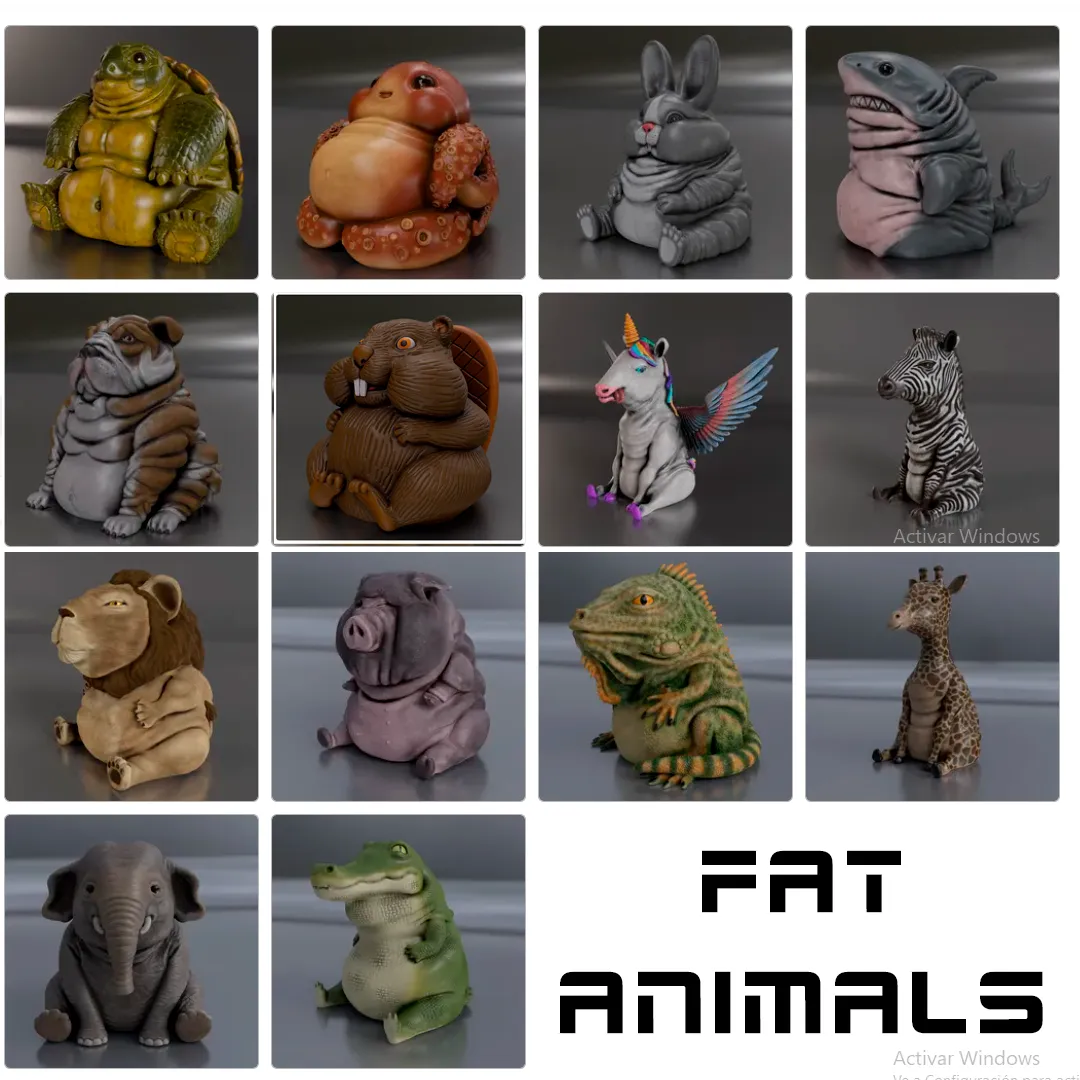 Other STL Download - FAT ANIMALS PACKS STLby MirDraft