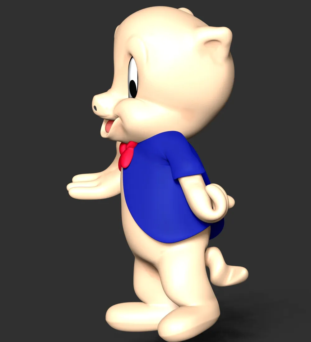 Characters & Creatures STL Download - Porky Pig - Looney Tunesby Bon ...