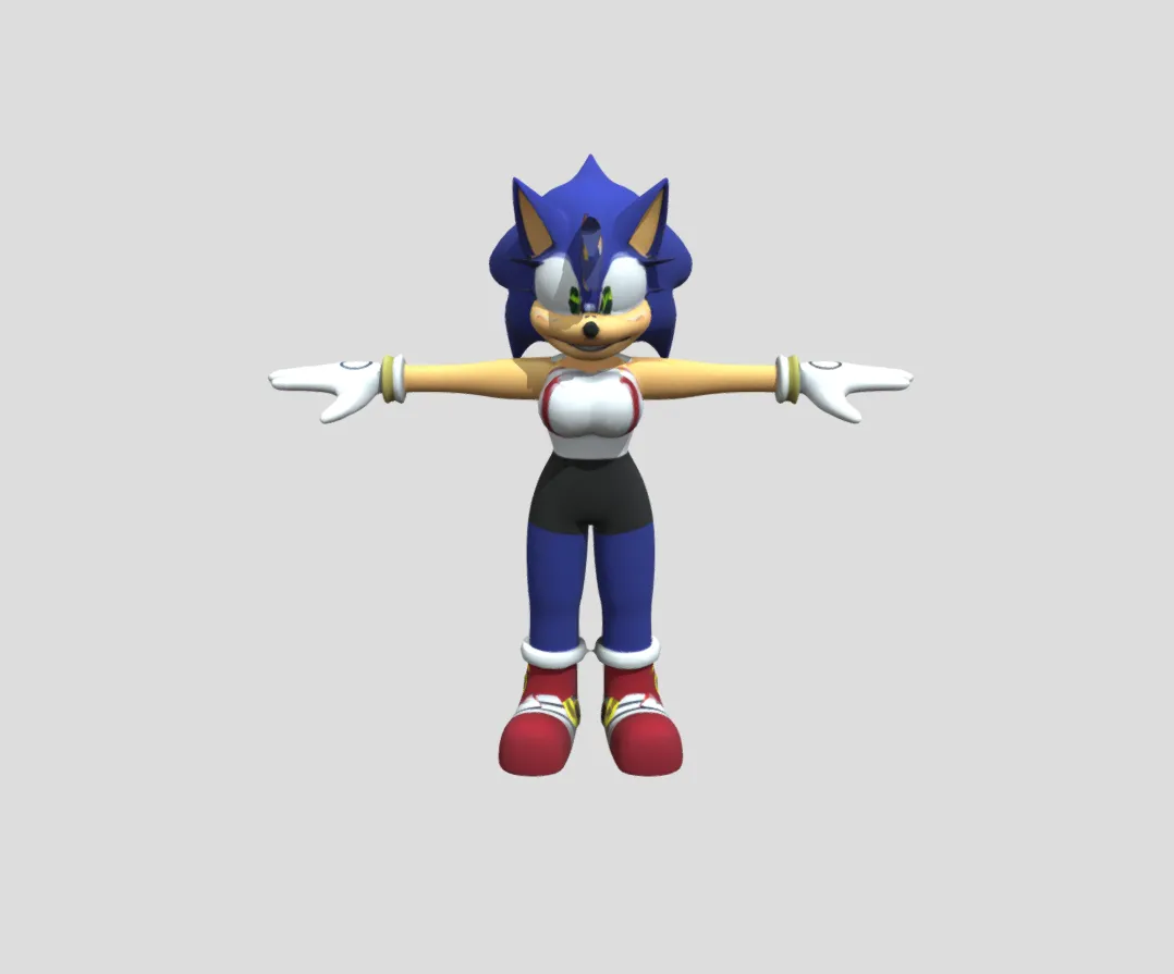 Characters & Creatures STL Download - Female Sonicby neagww