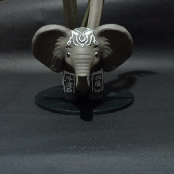 Elephant Kitchen Utensil Holder With Hieroglyphs | 3D模型下载 | 创想云
