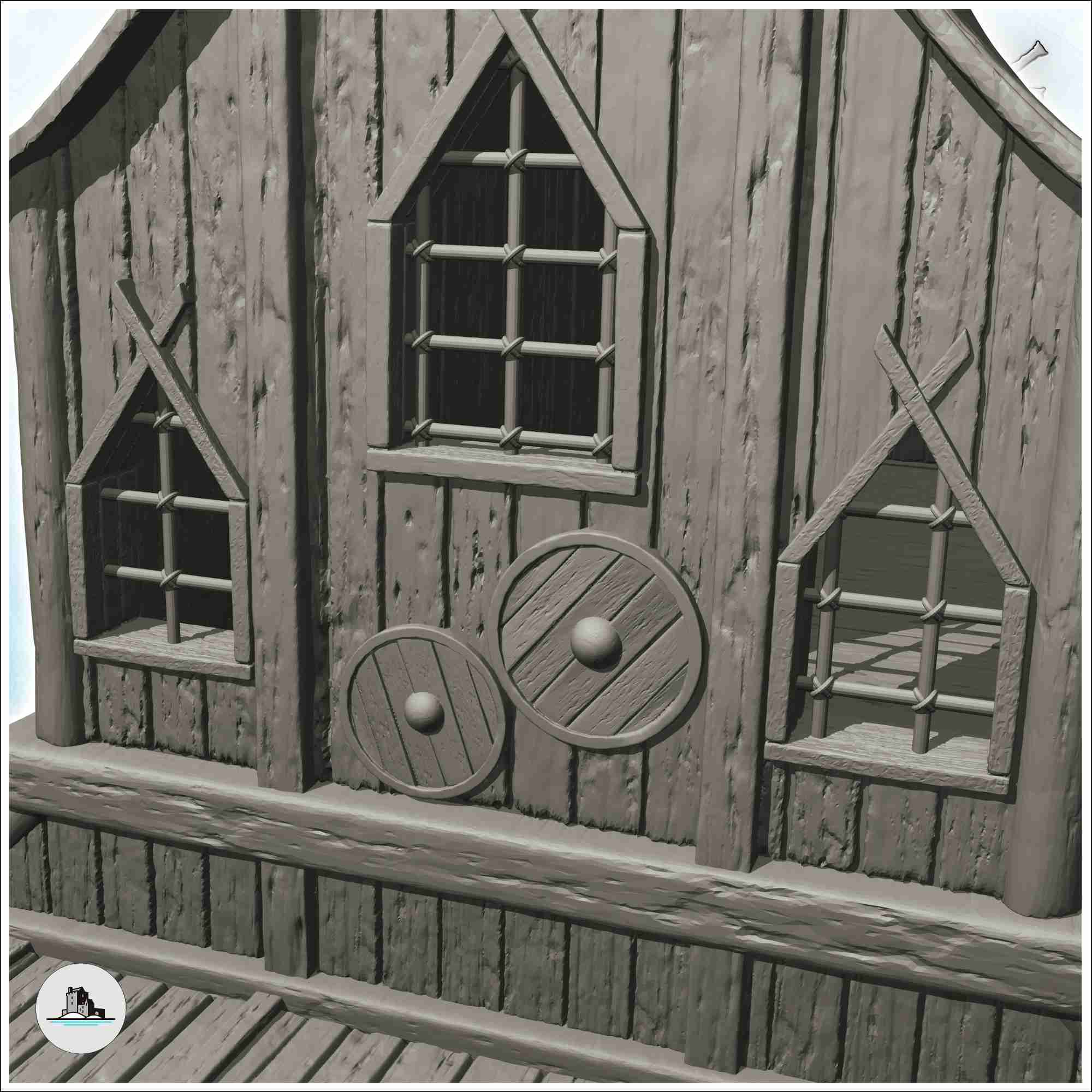 Viking armory with stone platform and columns (3) - scenery | 3D models ...