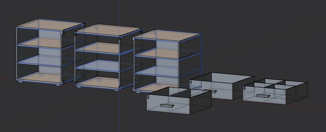 gratuita Tools & Spare Parts STL Descarga - Monitor Riser with Drawers ...