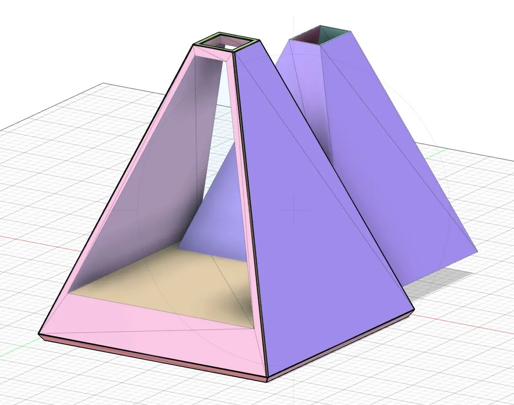 Home Decorations & Ornaments STL Download - Designer Pyramid Vase with ...