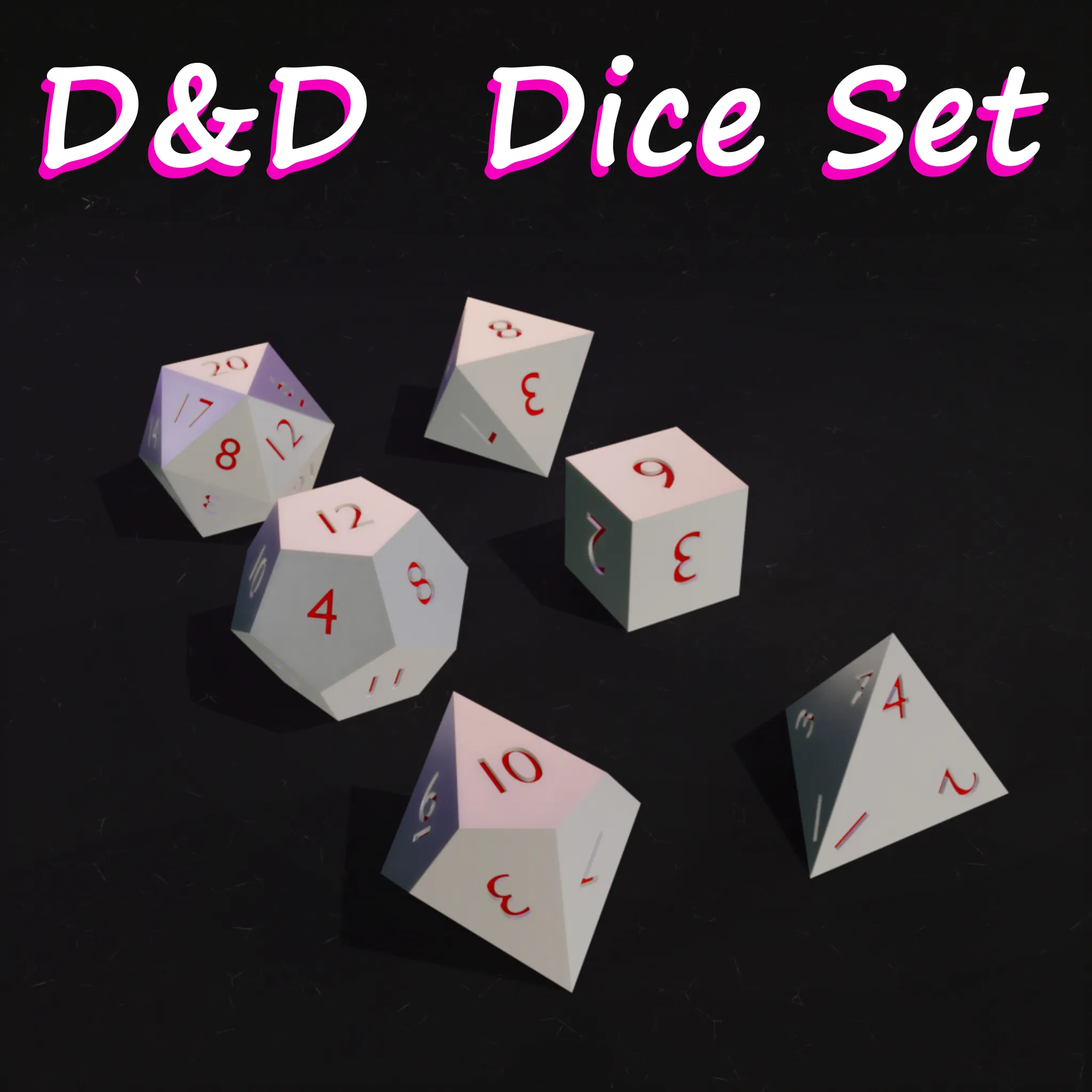 3D Printer Files | 3MF File | DnD Dice Set | Creality Cloud
