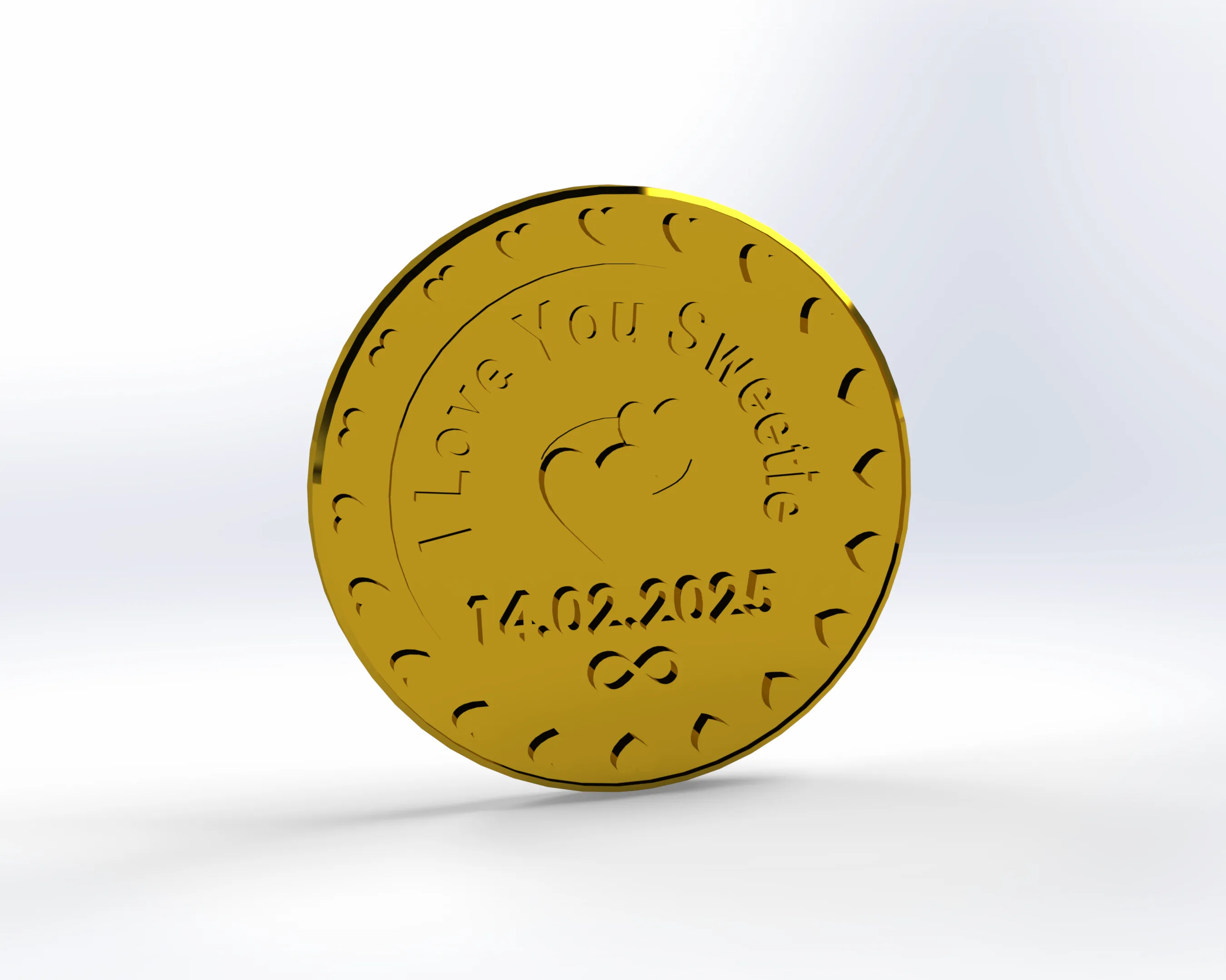 3D Printer Files | 3MF File | Valentine Love Coin | Creality Cloud