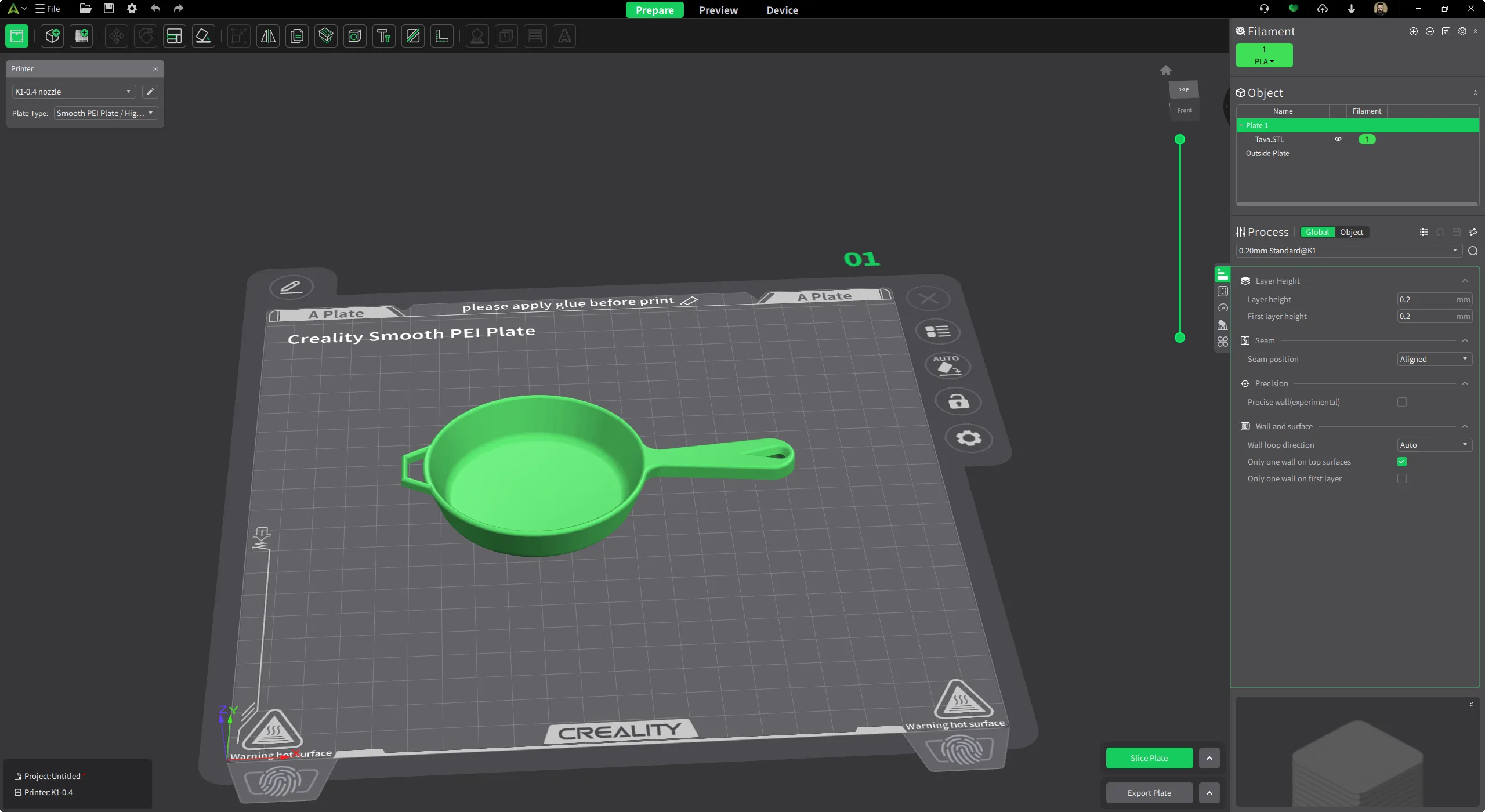 3D Printer Files | 3MF File | Frying Pan Toy | Creality Cloud