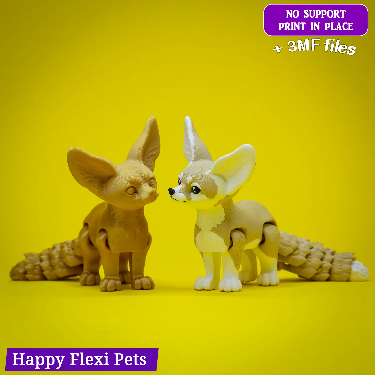 3D Printer Files | 3MF File | Fennec fox the realistic articulated flexi toy | Creality Cloud