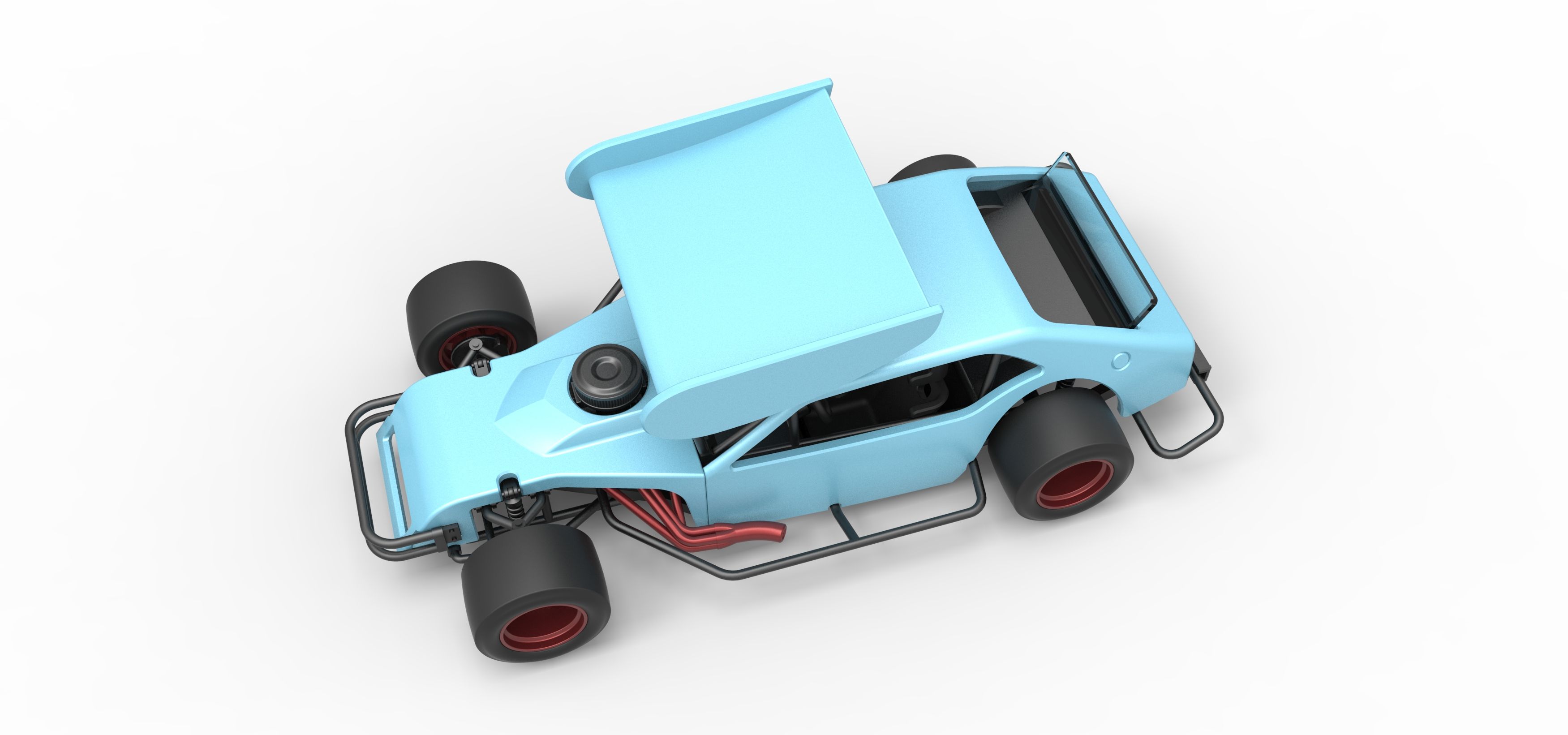 Vintage Asphalt Modified stock car V2 with wing Scale 1:25 | 3D models ...