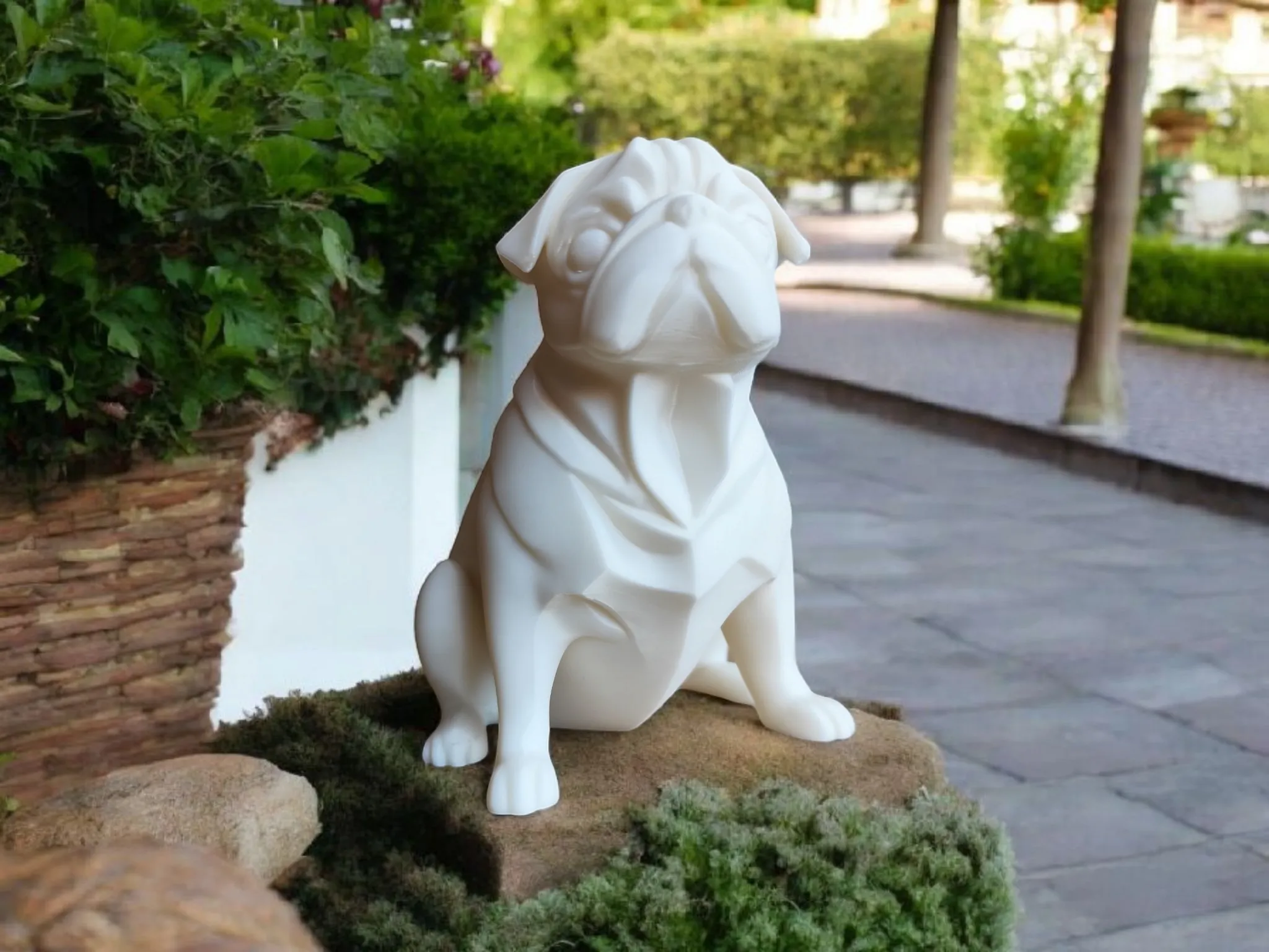 Sculptures & Artworks STL Download - Minimalist Smooth Pug Sculpture ...