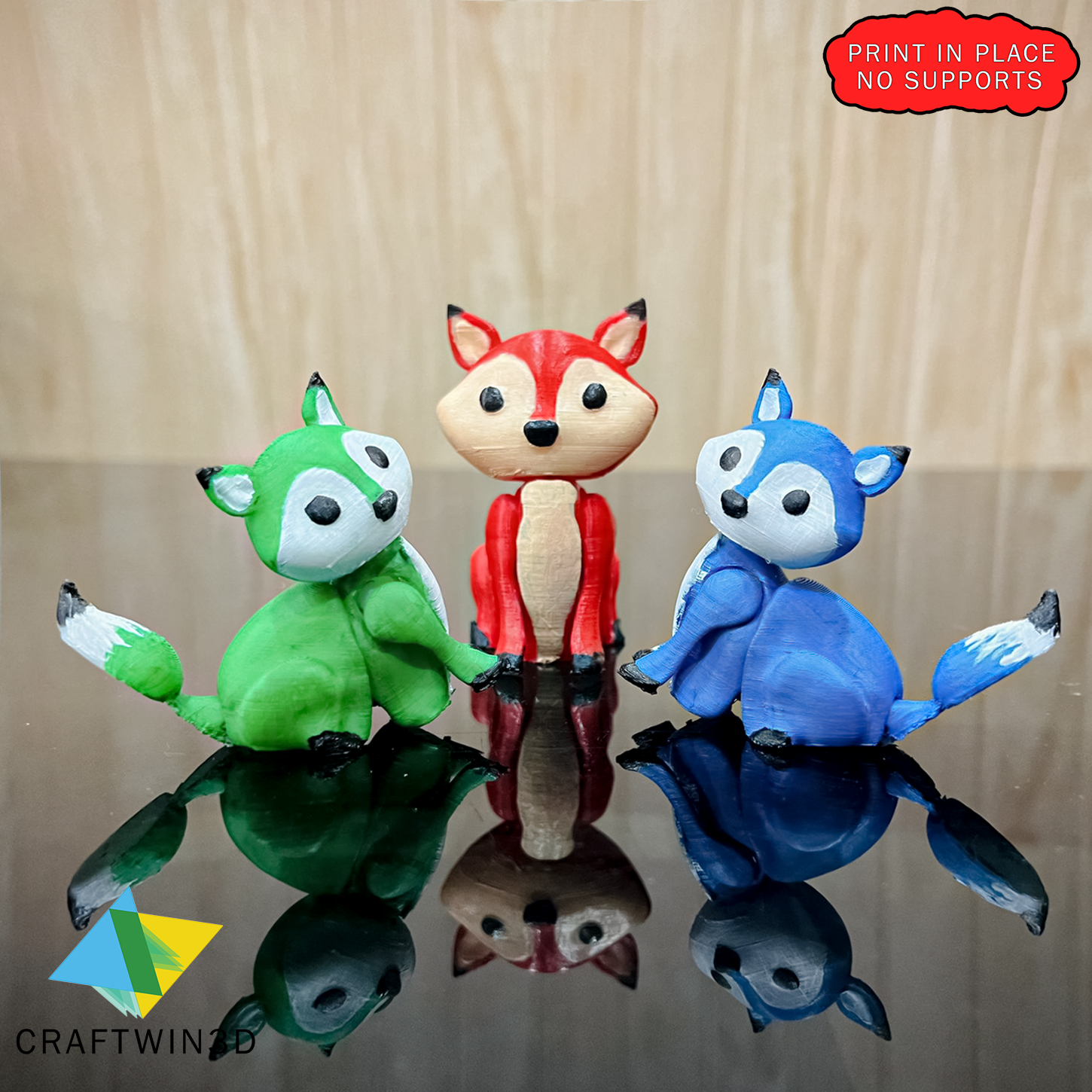 PRINT IN PLACE ARTICULATED FOX MOVABLE HEAD HANDS TAIL NO SU | 3D ...