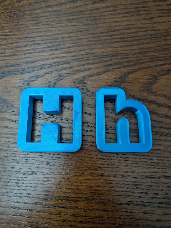 Digital Art STL Download - Letter H Alphabet Upper & Lower Case Cookie ...