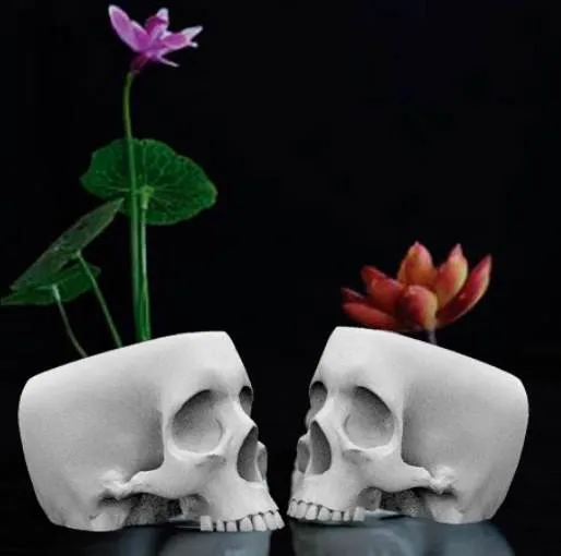 Sculptures & Artworks STL Download - skull skeleton potby EnzoMatic 3D