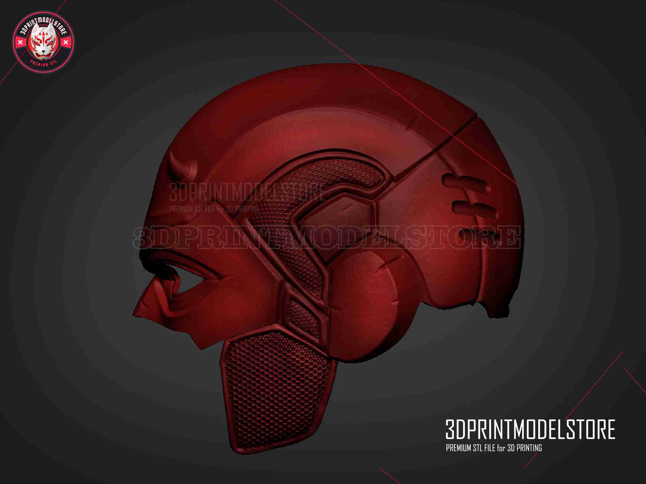 Marvel Daredevil Helmet Cosplay - Halloween Costume Mask | 3D models ...